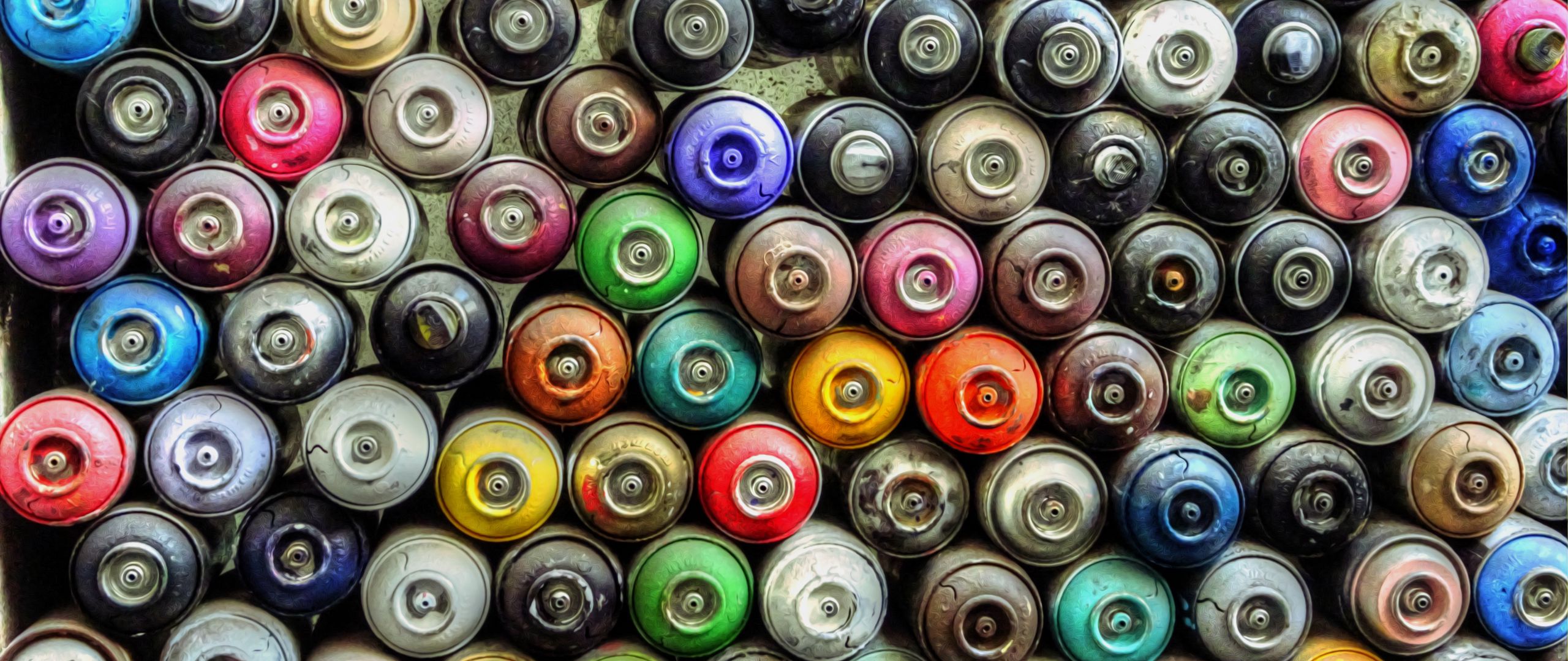 Download wallpaper 2560x1080 aerosol, paint, graffiti, cans dual wide ...