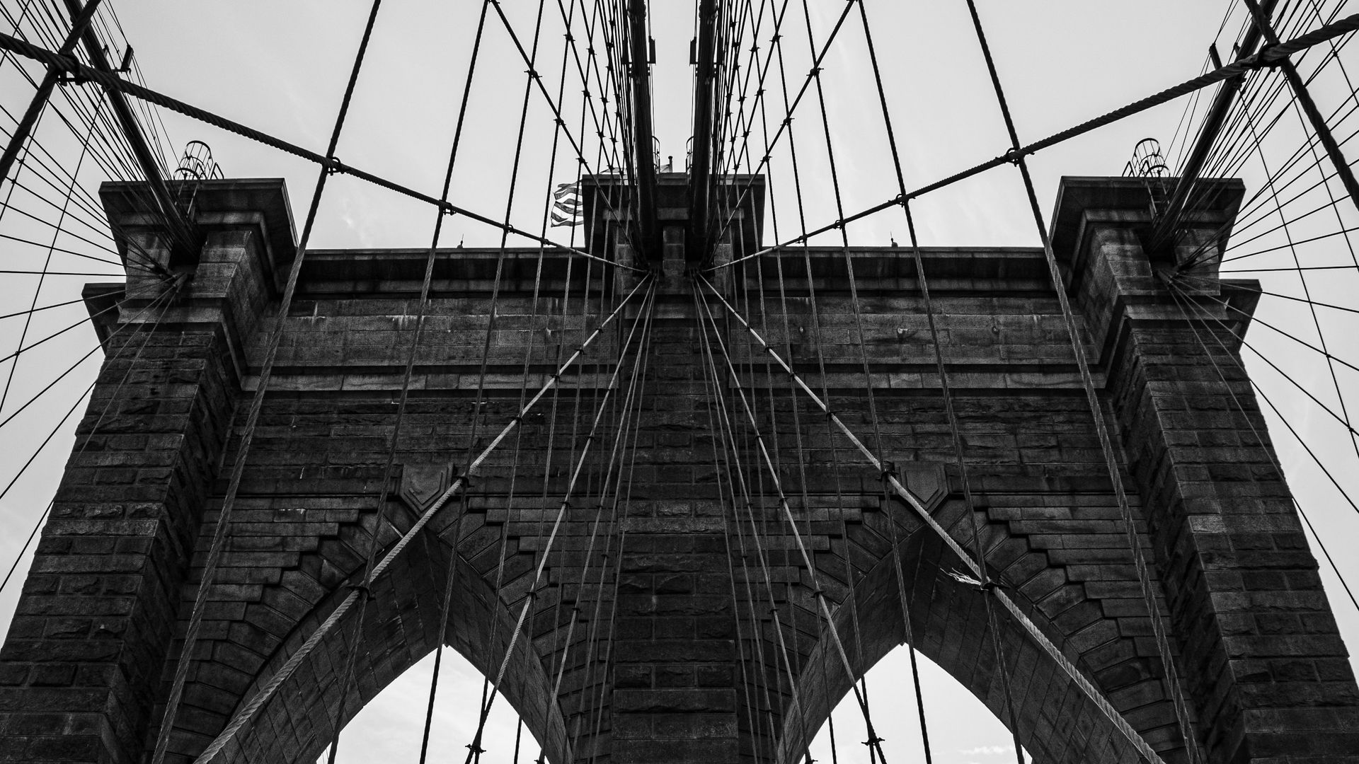 Download wallpaper 1920x1080 architecture, building, bottom view, bw ...