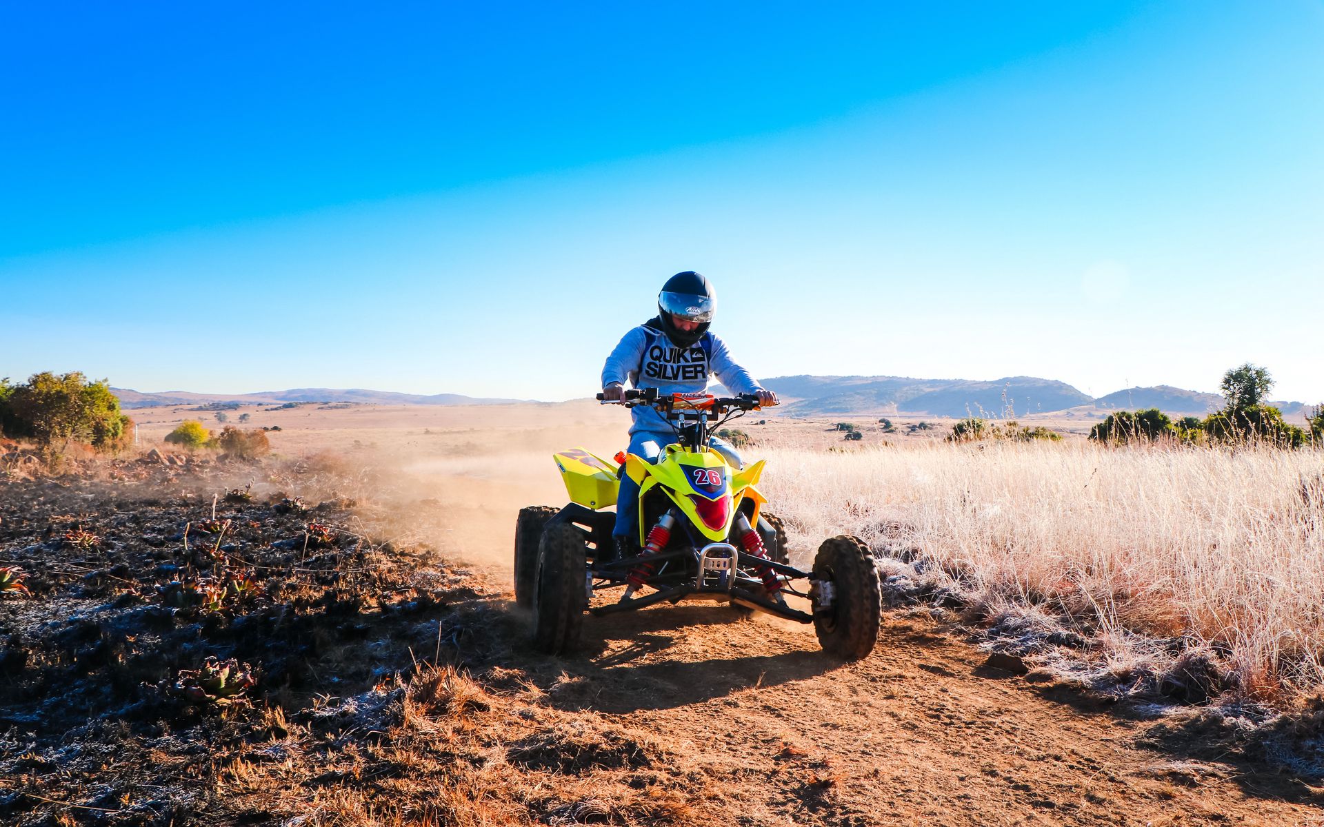 Download wallpaper 1920x1200 atv, man, offroad, extreme, road ...