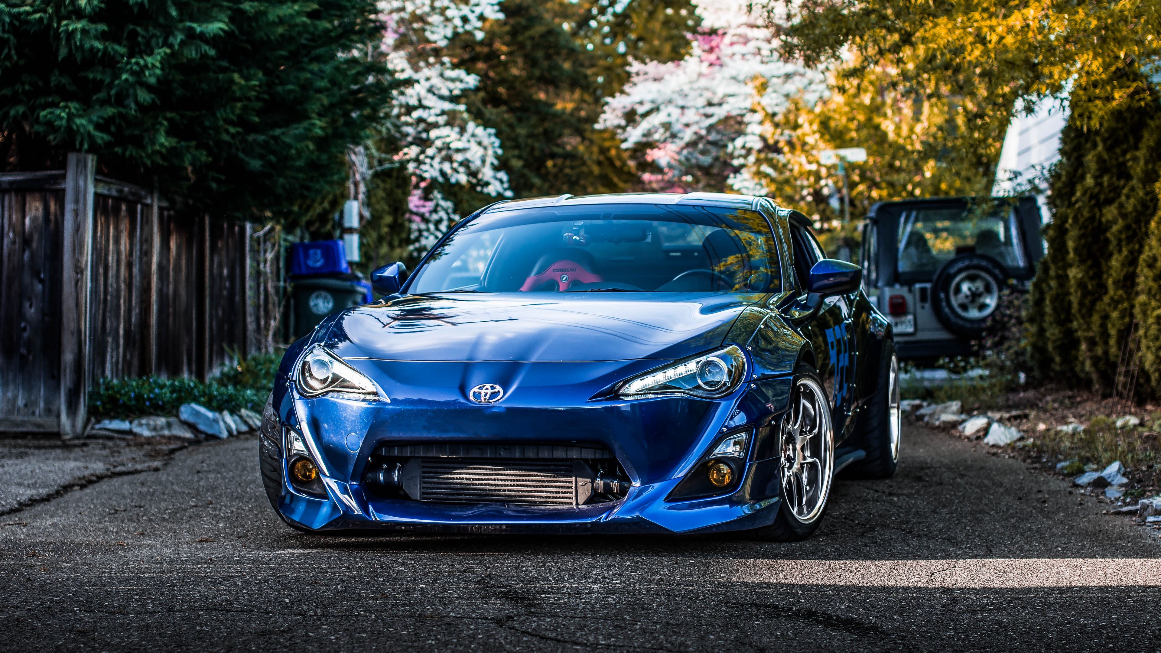 Download wallpaper 3840x2160 auto, front view, blue, light 4k uhd 16:9 ...