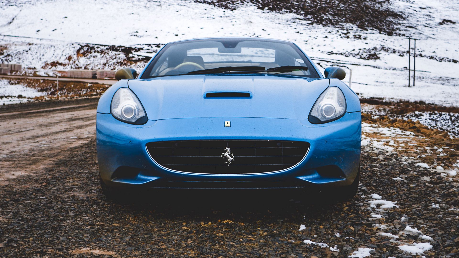 Download wallpaper 1920x1080 auto, front view, blue, sports car full hd ...