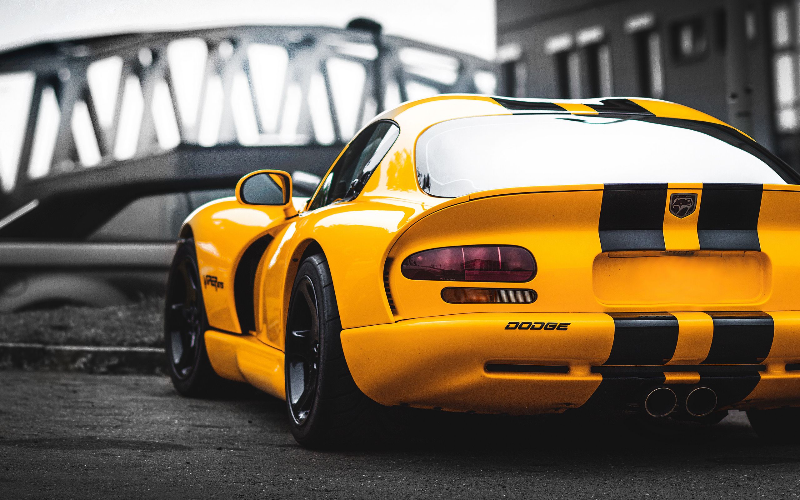 Download wallpaper 2560x1600 auto, sports car, yellow, rear view ...