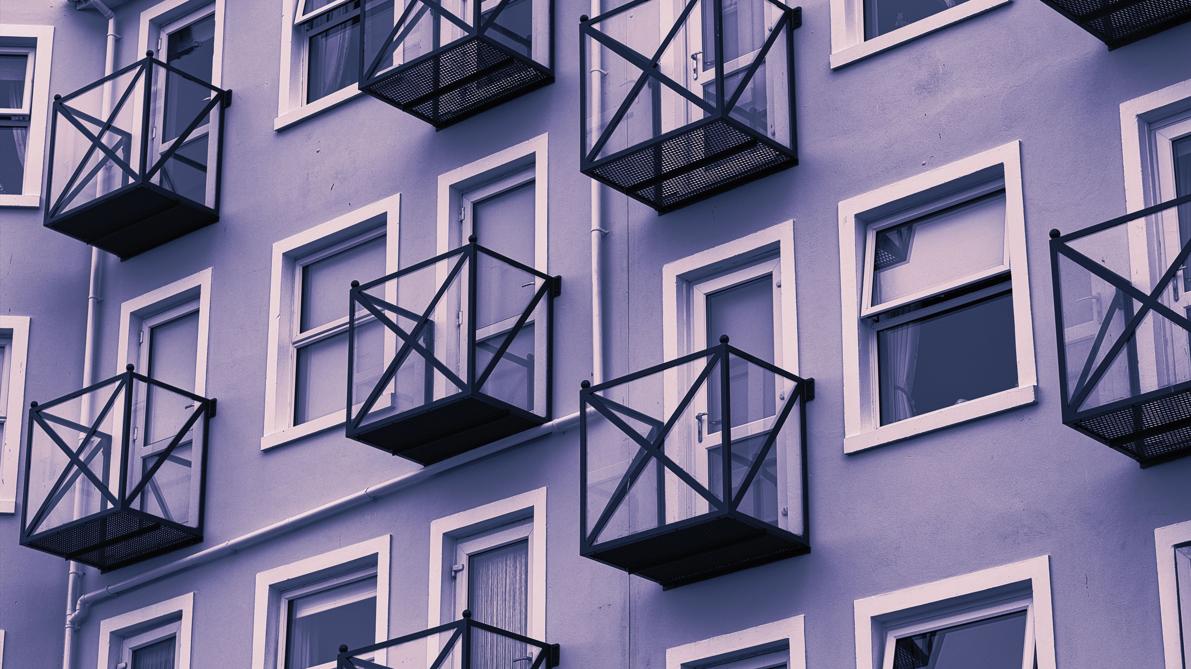 Download wallpaper 3840x2160 balconies, windows, building, architecture ...