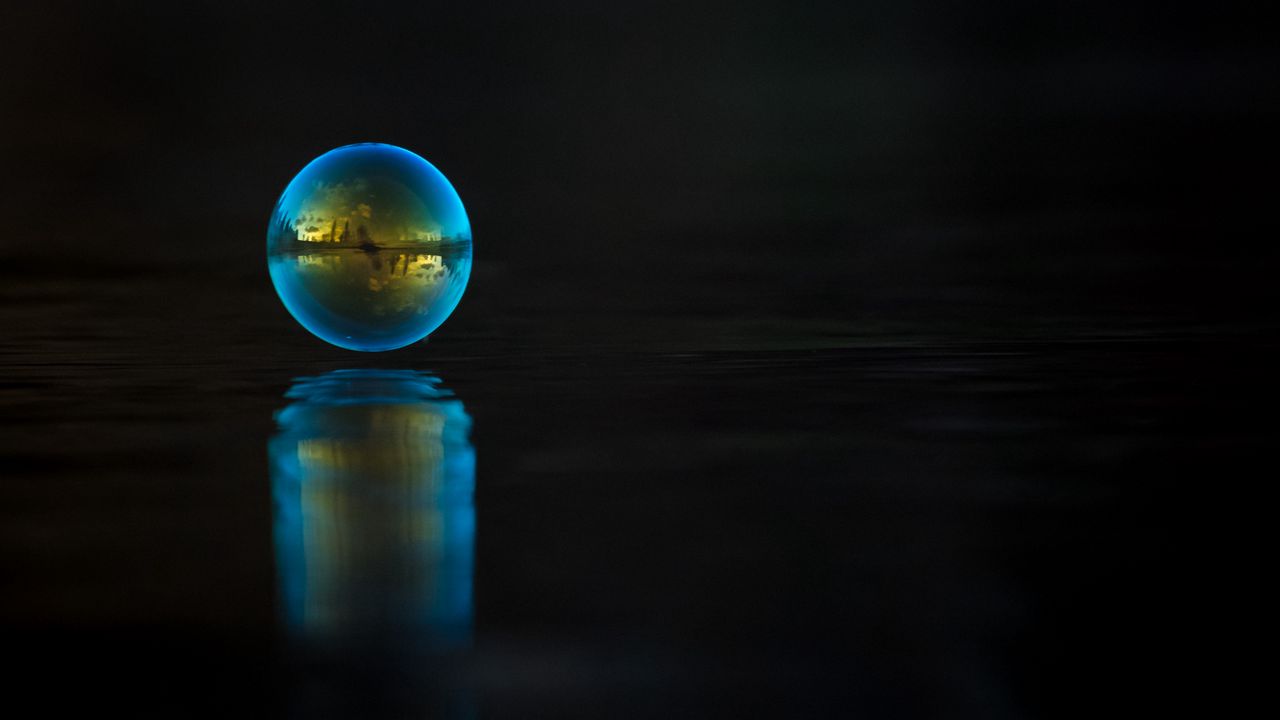 Wallpaper ball, bubble, reflection hd, picture, image