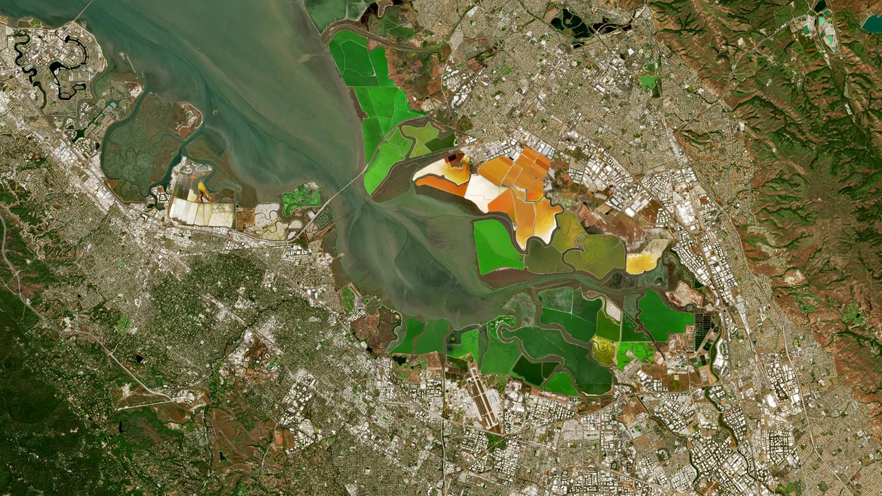 Wallpaper bay, relief, buildings, aerial view hd, picture, image