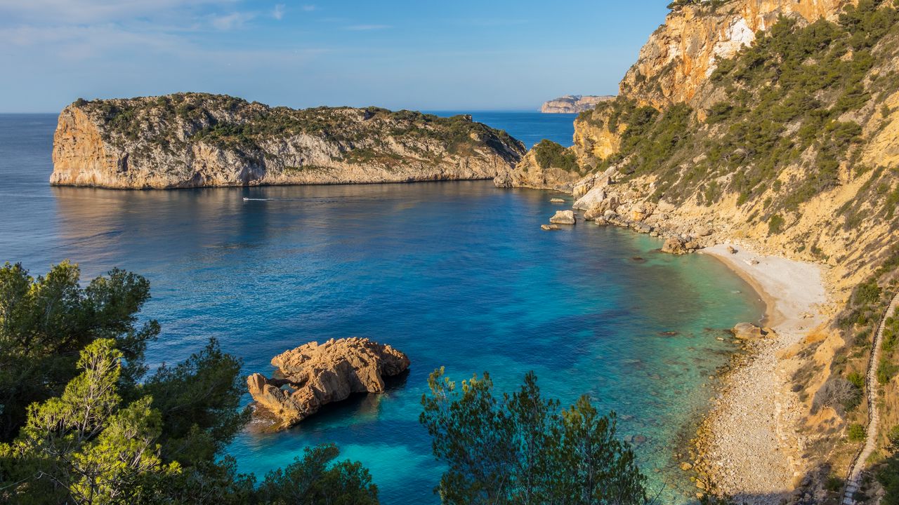 Wallpaper bay, sea, rock, landscape hd, picture, image
