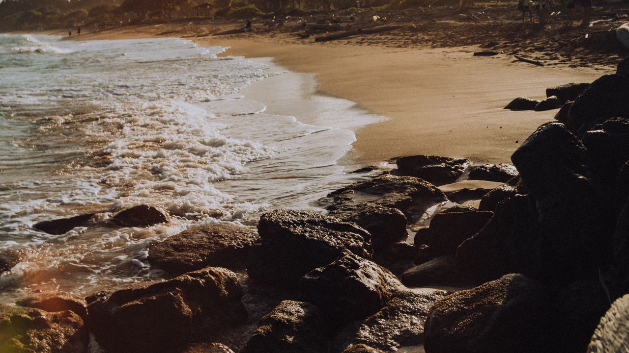 Wallpaper beach, sea, stones, nature hd, picture, image