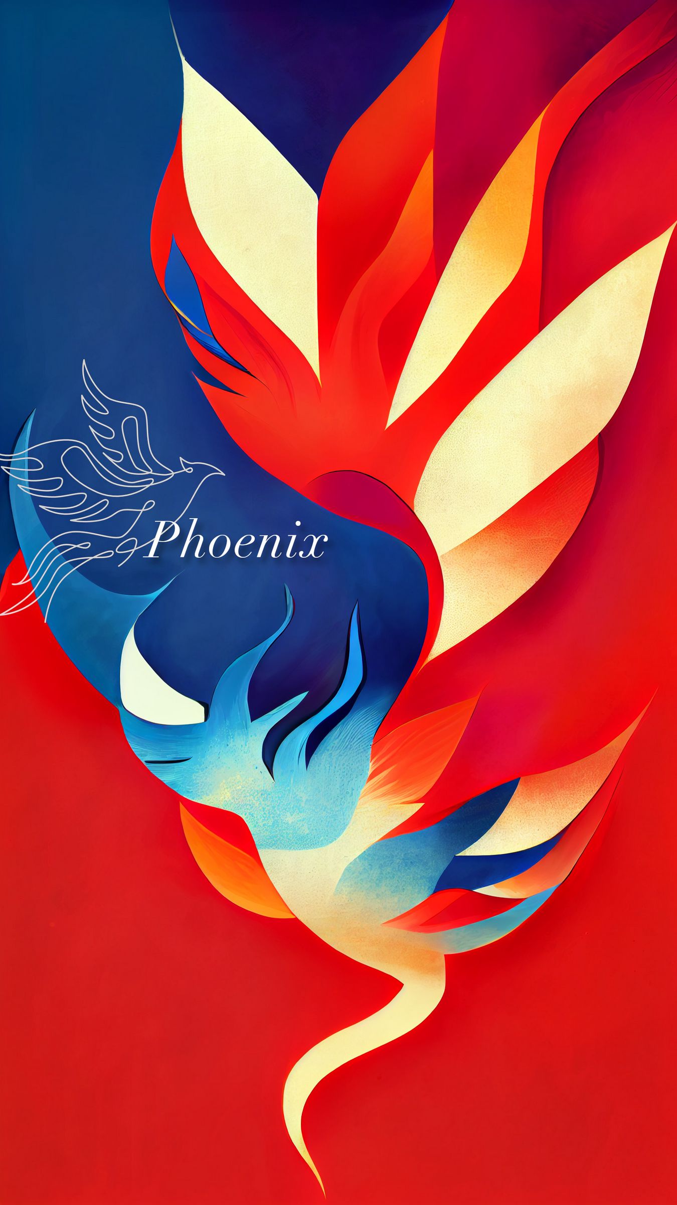 Download wallpaper 1350x2400 bird, phoenix, abstraction, text iphone 8 ...