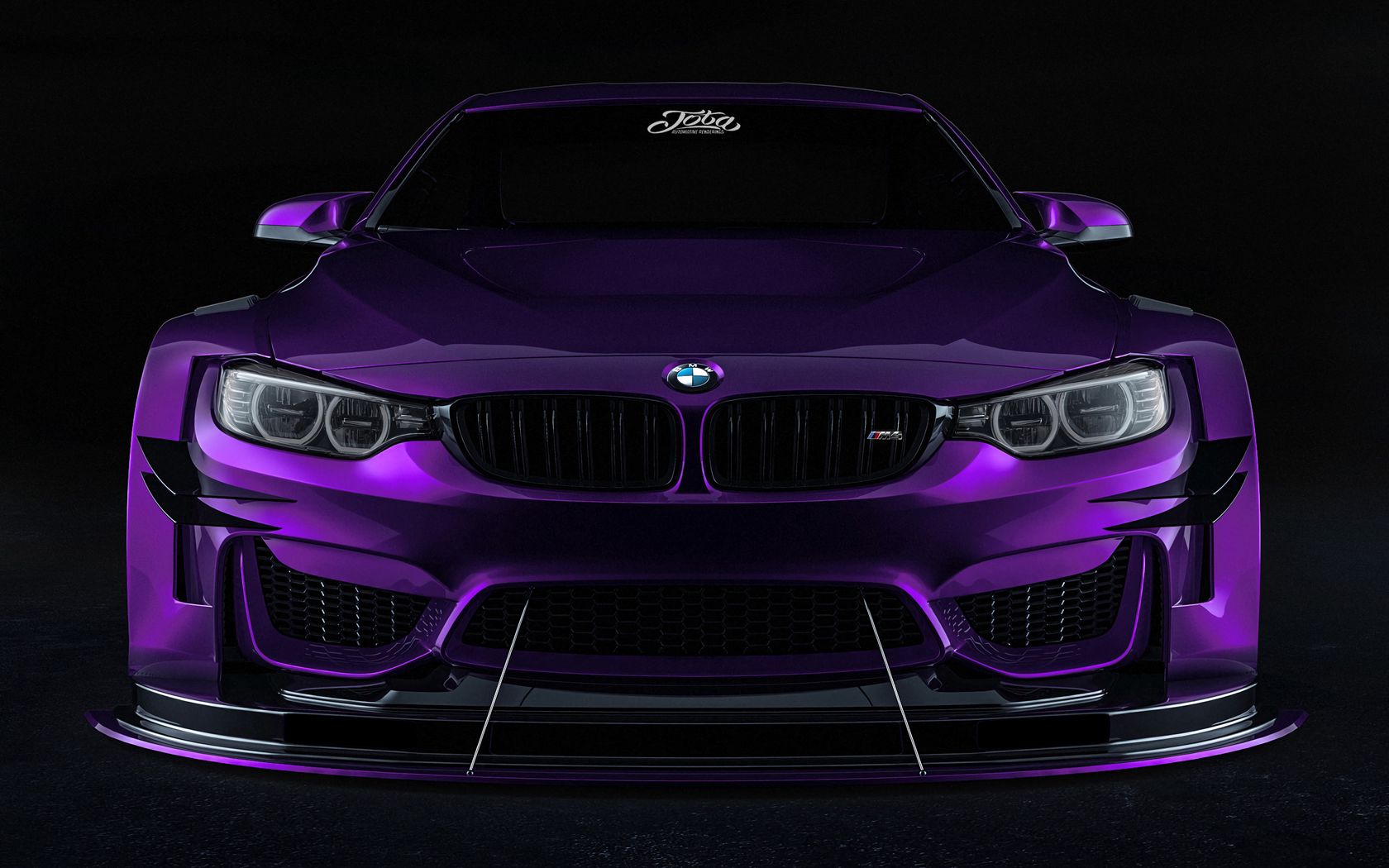 Download Wallpaper 1680x1050 Bmw Car Sportscar Purple Front View
