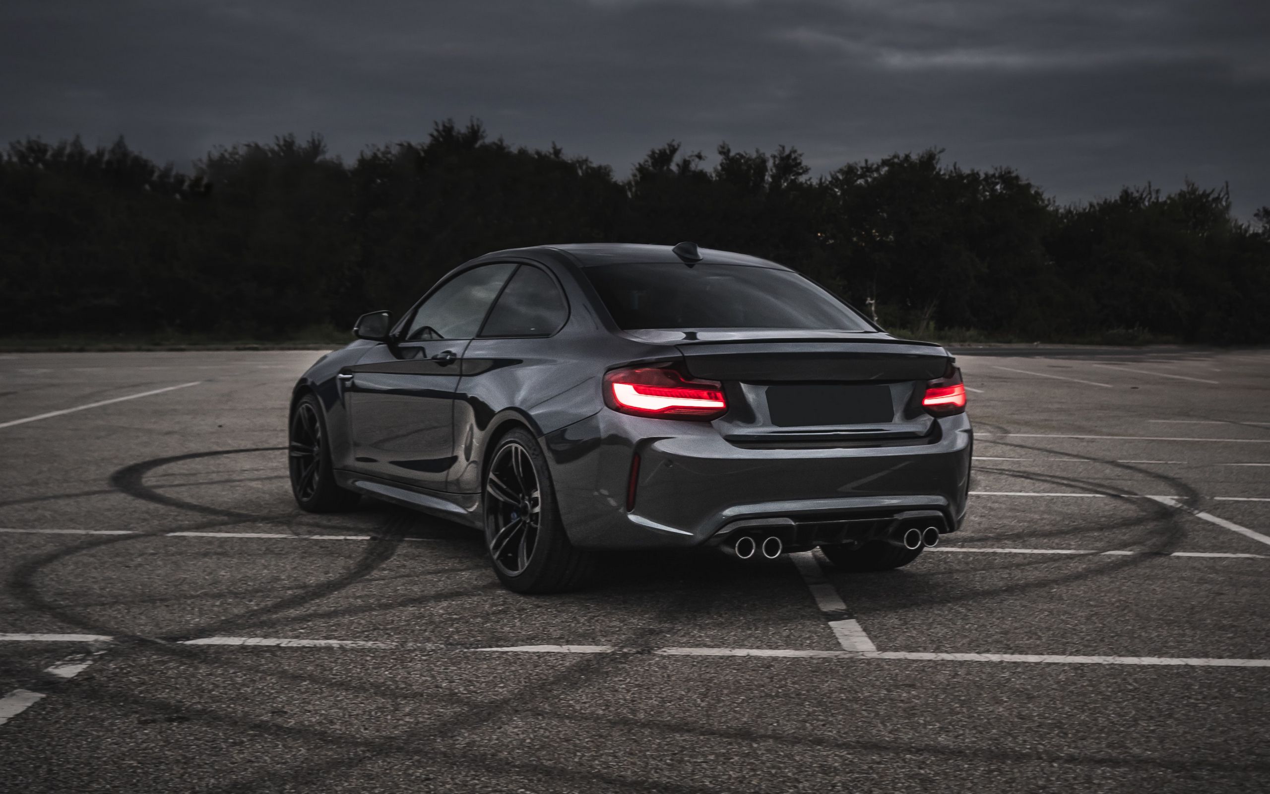 Download wallpaper 2560x1600 bmw m3, bmw, car, gray, rear view, asphalt ...