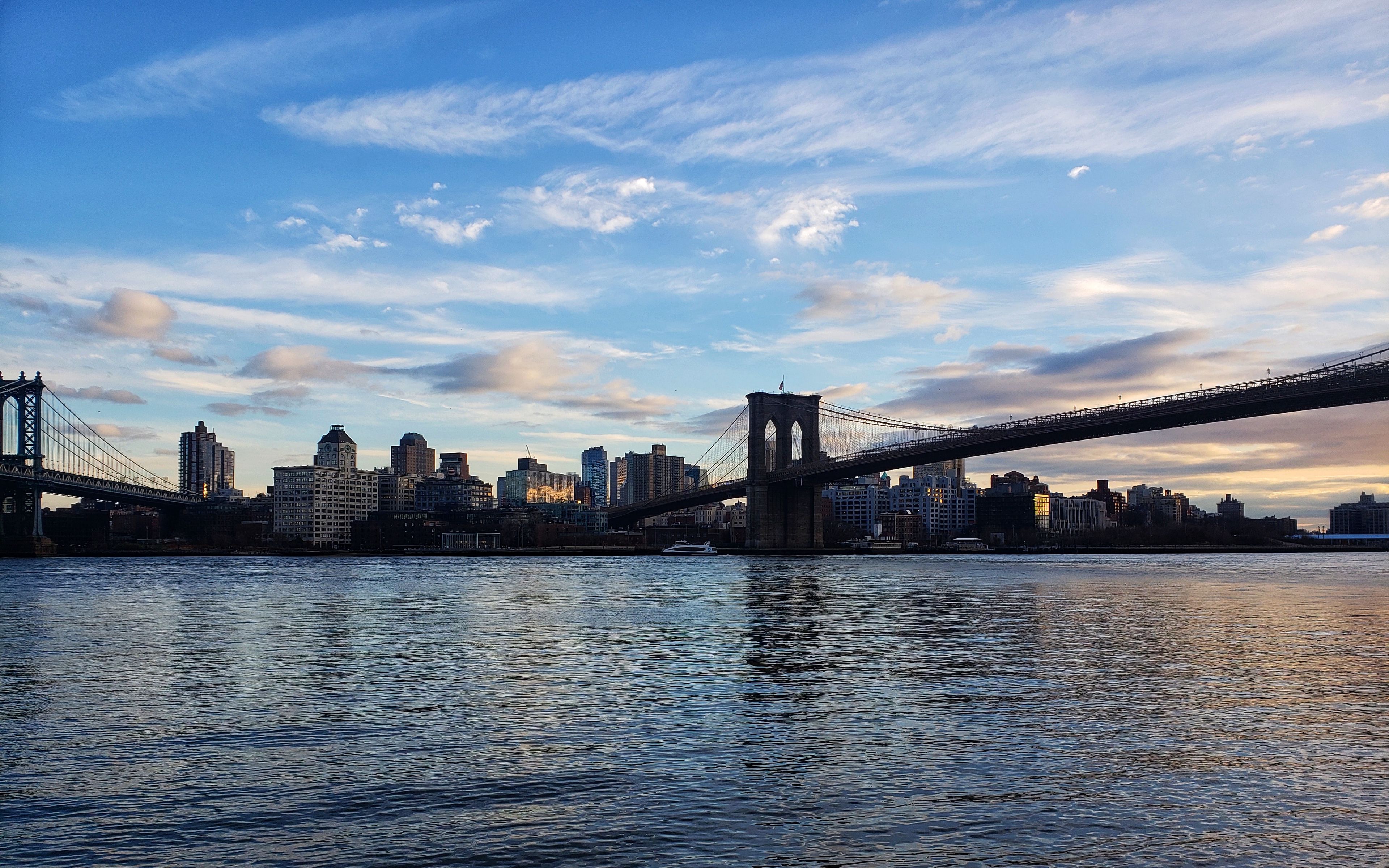 Download wallpaper 3840x2400 bridge, architecture, city, sea, water 4k ...