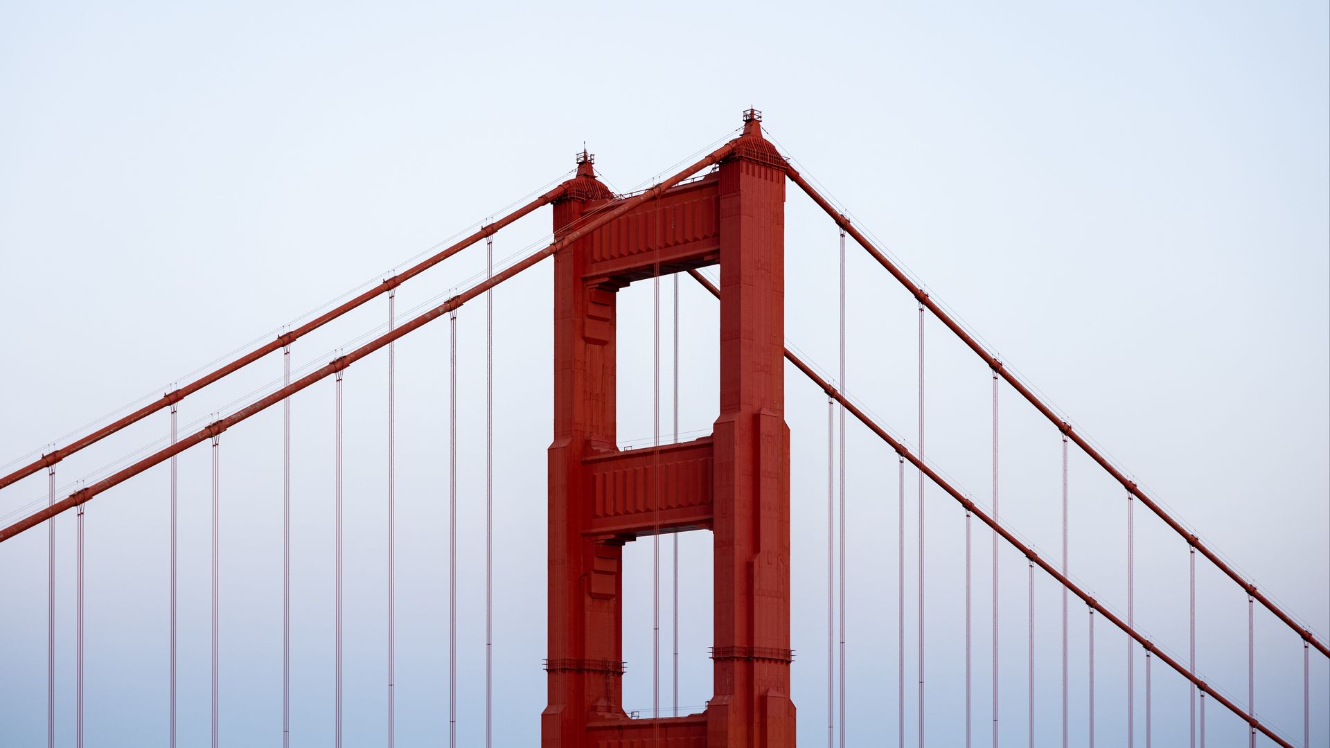 Download wallpaper 1920x1080 bridge, building, red full hd, hdtv, fhd ...