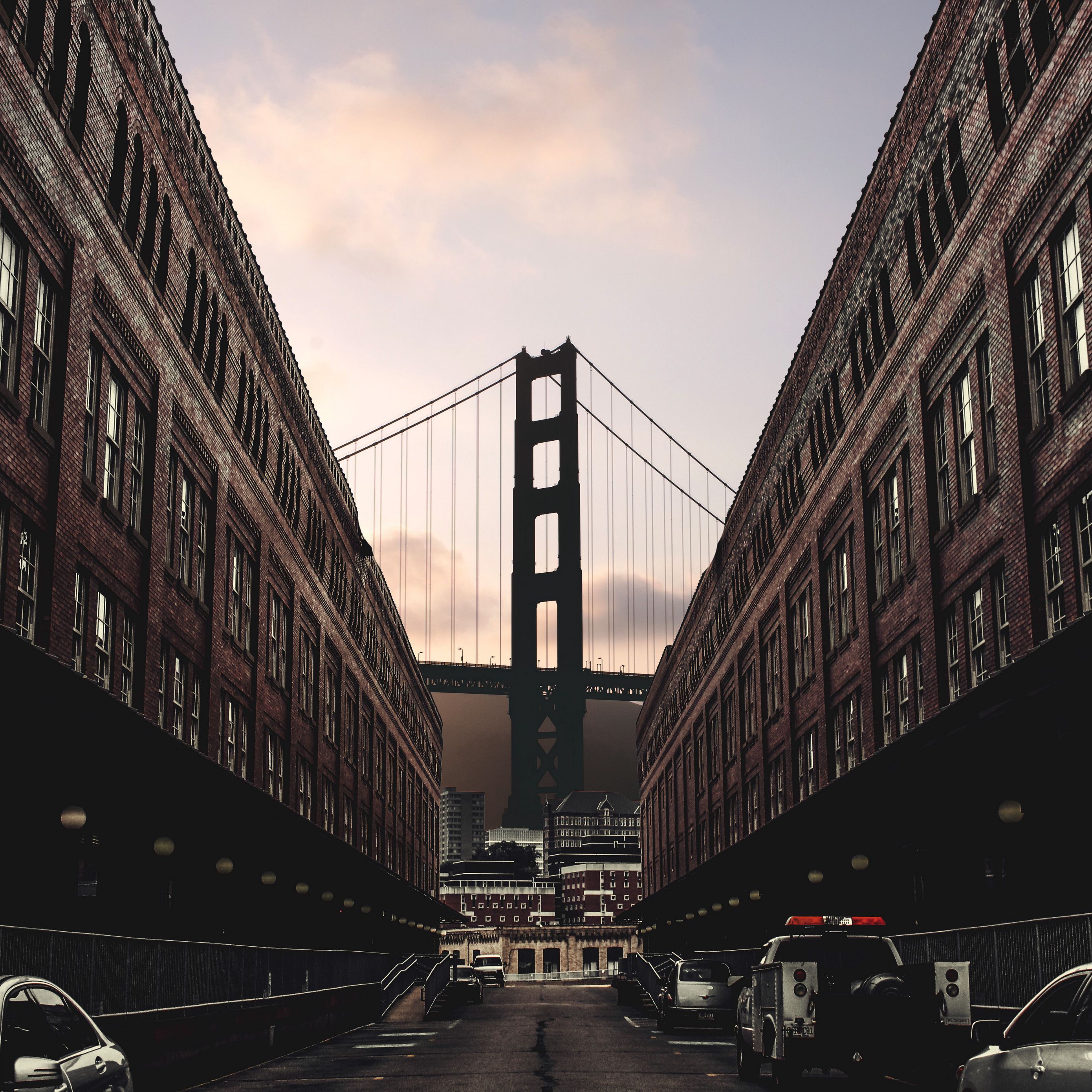 Download wallpaper 2780x2780 bridge, buildings, street, architecture ...