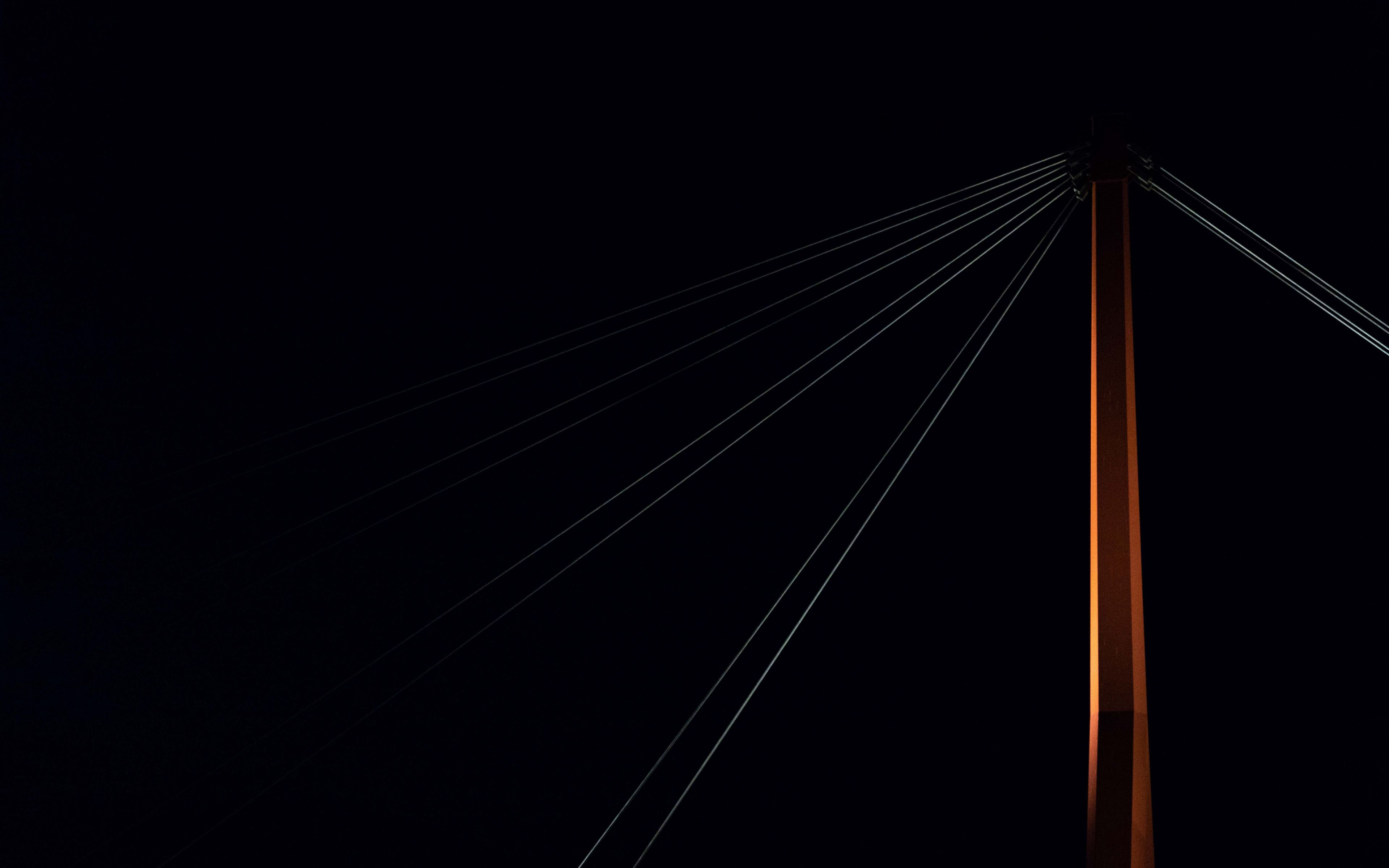Download wallpaper 3840x2400 bridge, dark, night, construction 4k ultra ...