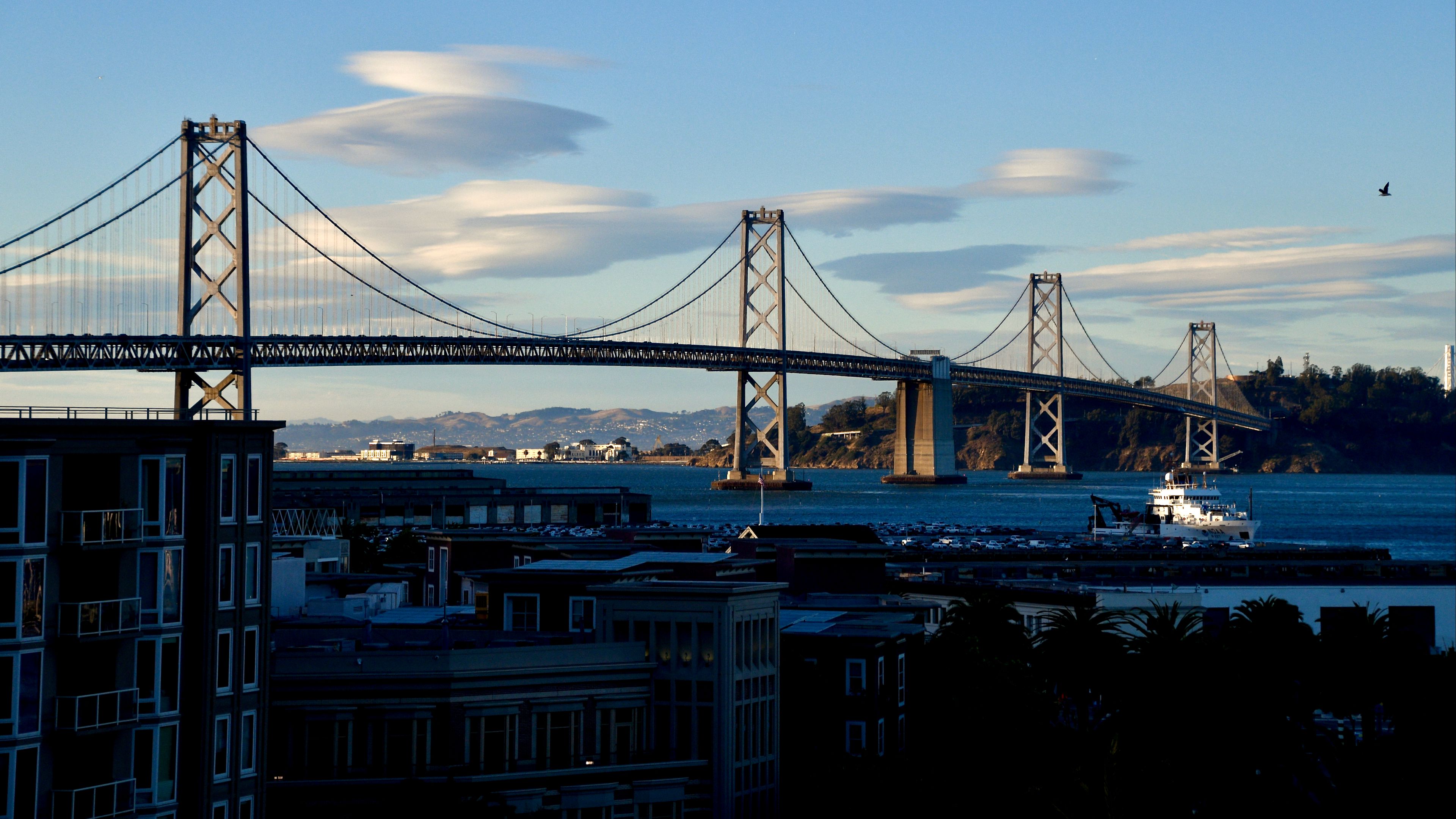 Download wallpaper 3840x2160 bridge, river, buildings 4k uhd 16:9 hd ...