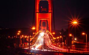 Wallpaper bridge, road, tangled, bw, dark hd, picture, image