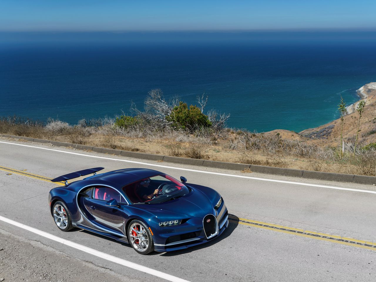 Download wallpaper 1280x960 bugatti, chiron, blue, side view standard 4 ...