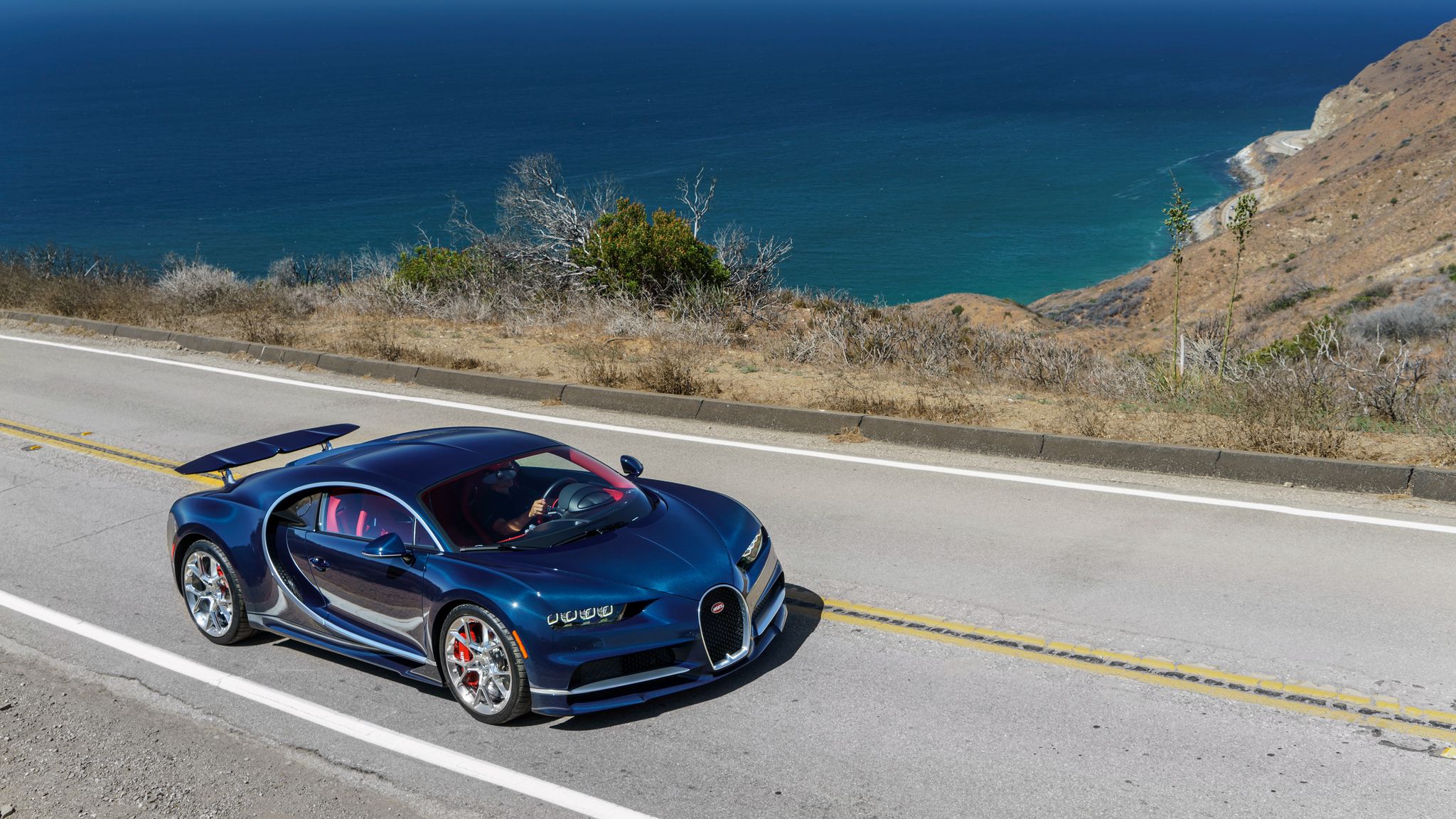 Download wallpaper 2048x1152 bugatti, chiron, blue, side view ultrawide ...