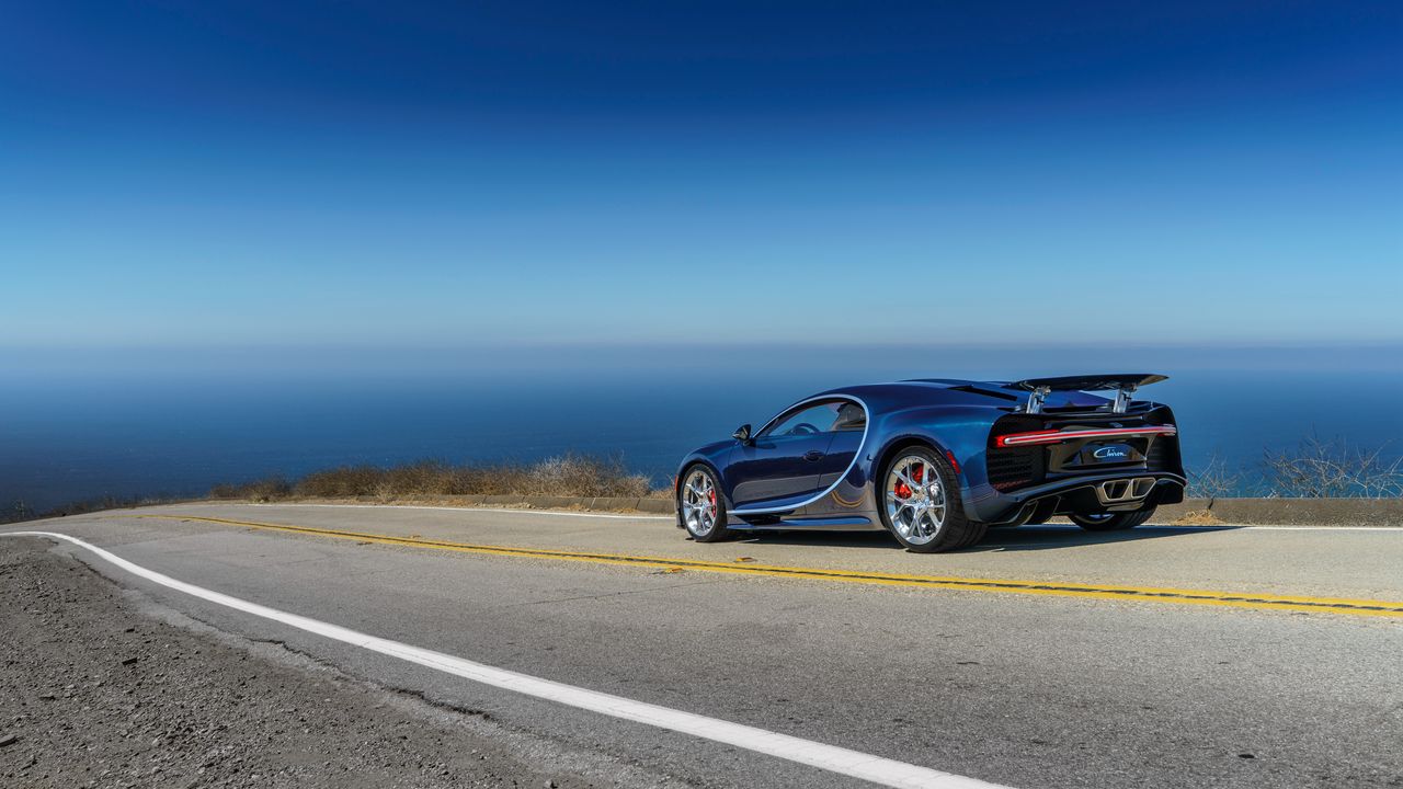 Wallpaper bugatti, chiron, side view, road hd, picture, image