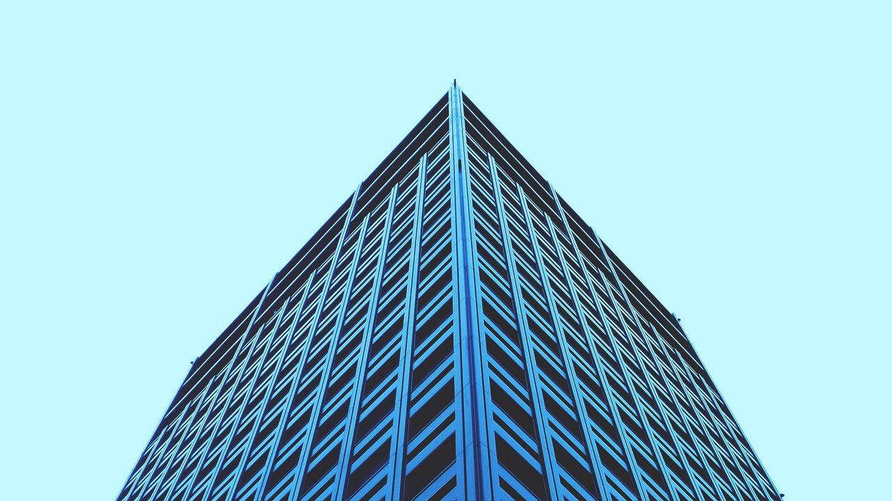 Wallpaper building, architecture, blue hd, picture, image