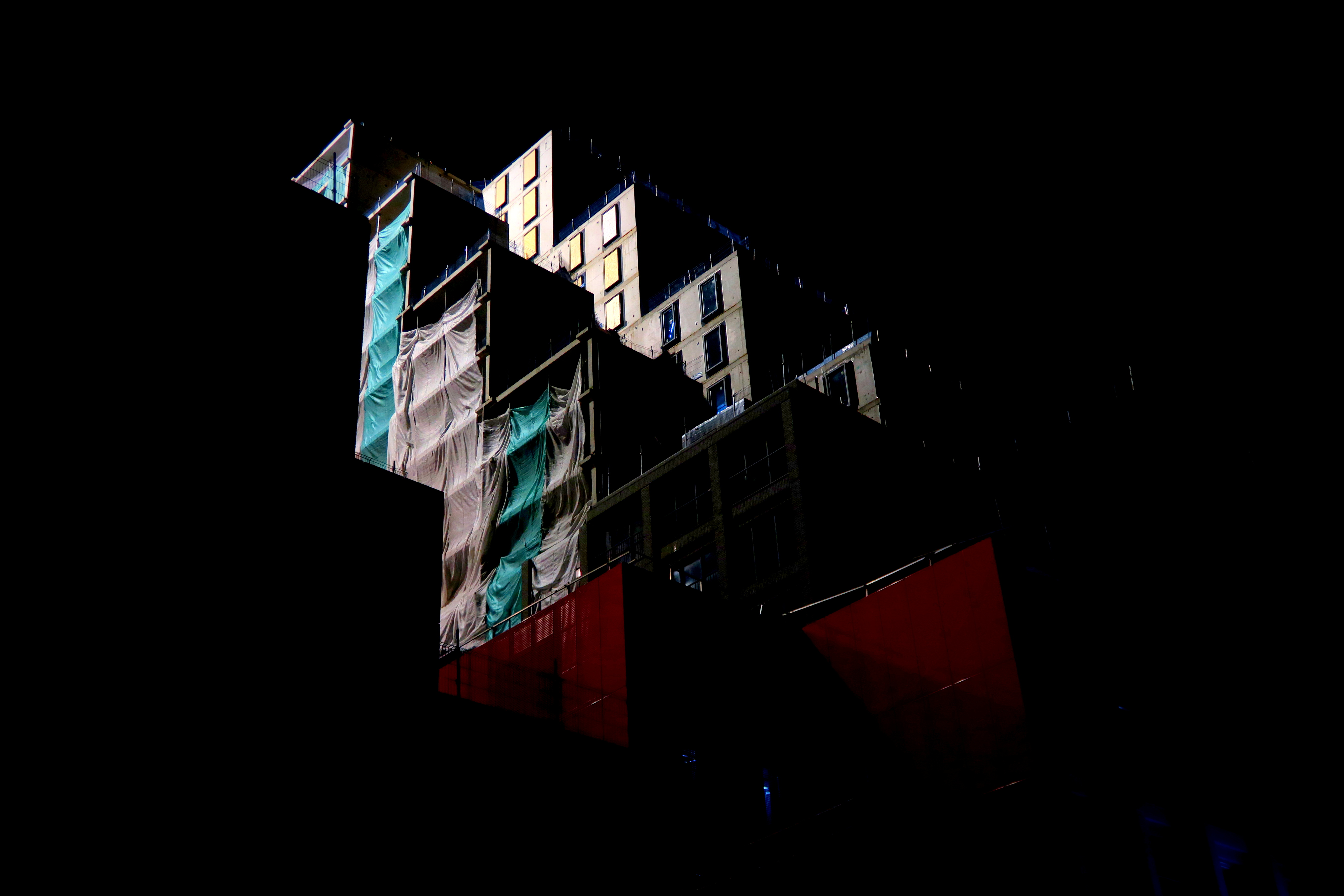 Download wallpaper 5472x3648 building, architecture, facade, night ...