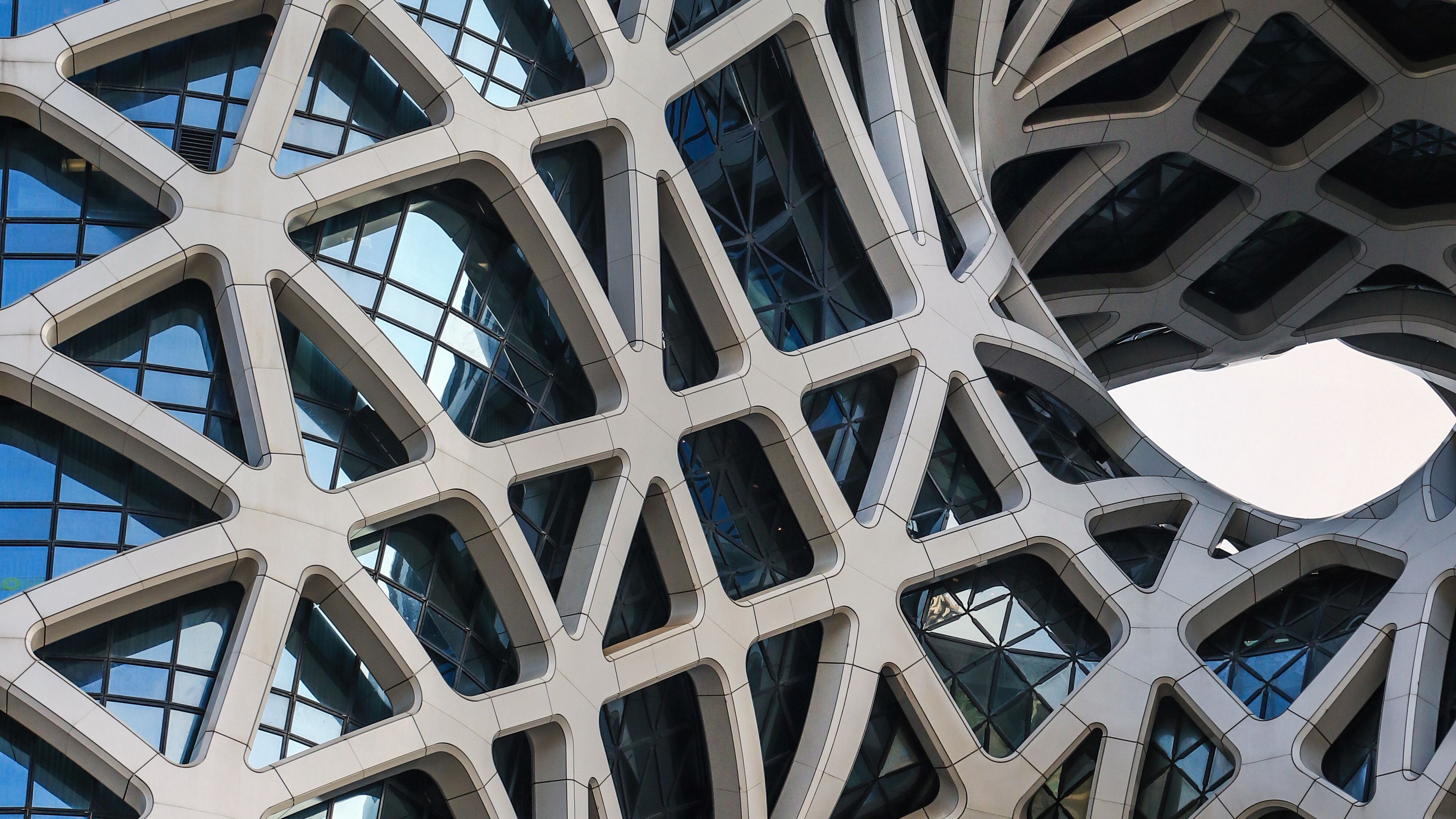 Download wallpaper 3840x2160 building, architecture, glass, facade ...
