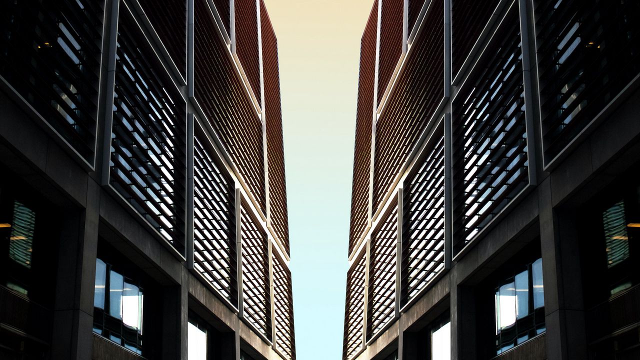 Wallpaper building, architecture, reflection, facade hd, picture, image
