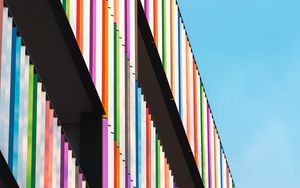 Wallpaper building, architecture, lines, stripes, glass hd, picture, image