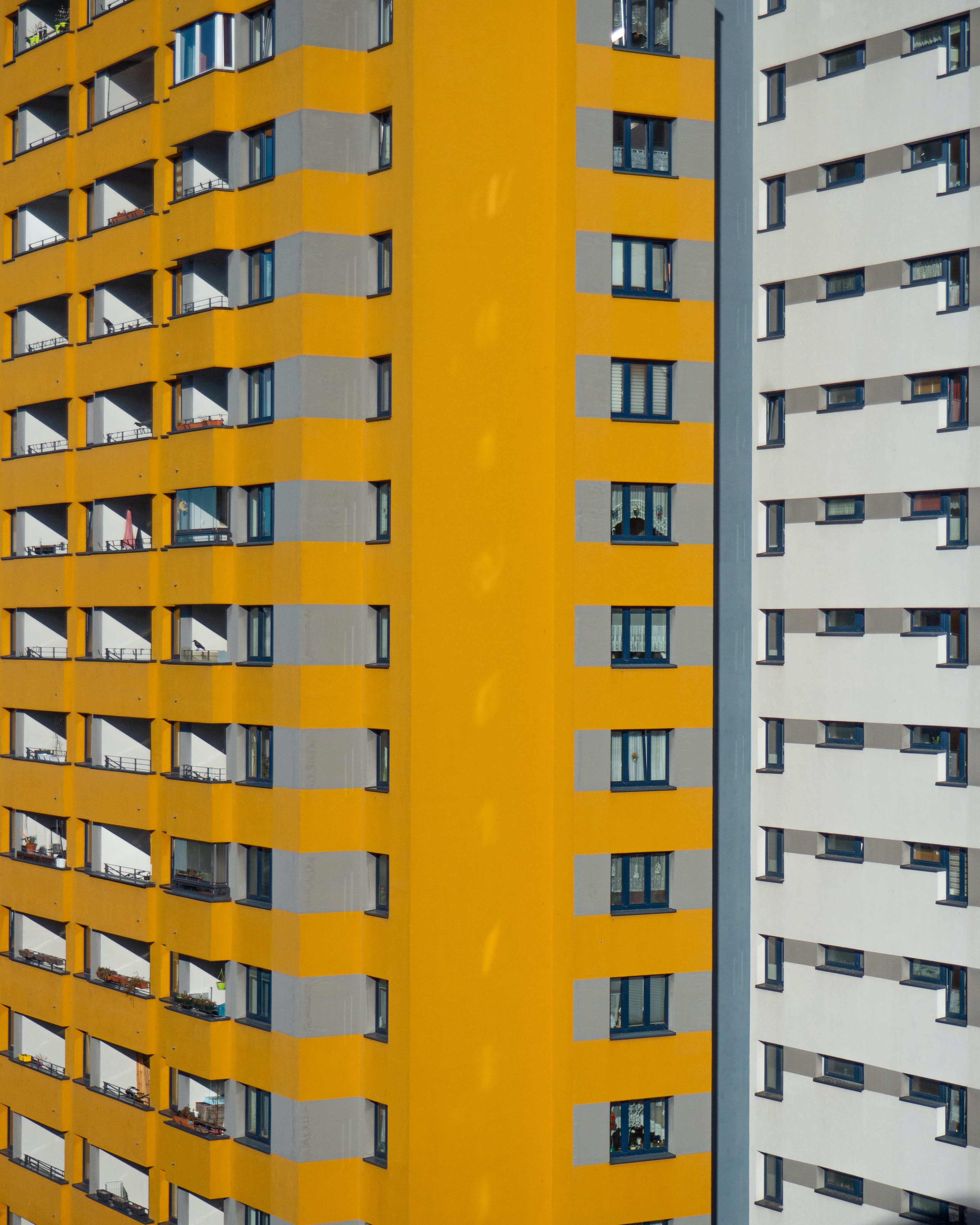 Download wallpaper 3304x4130 building, architecture, windows, yellow hd ...