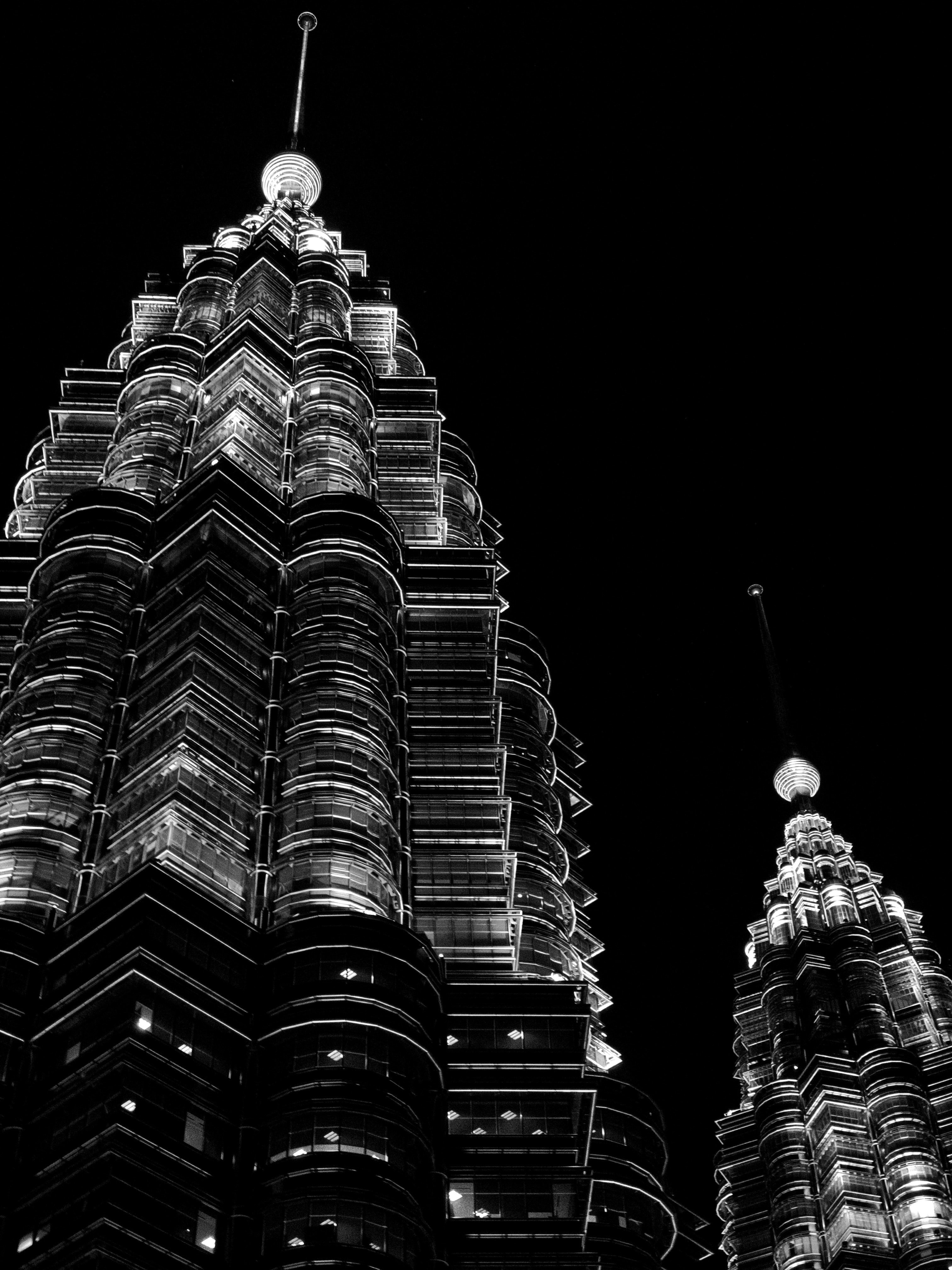 Download wallpaper 3024x4032 building, backlight, bw, architecture hd ...