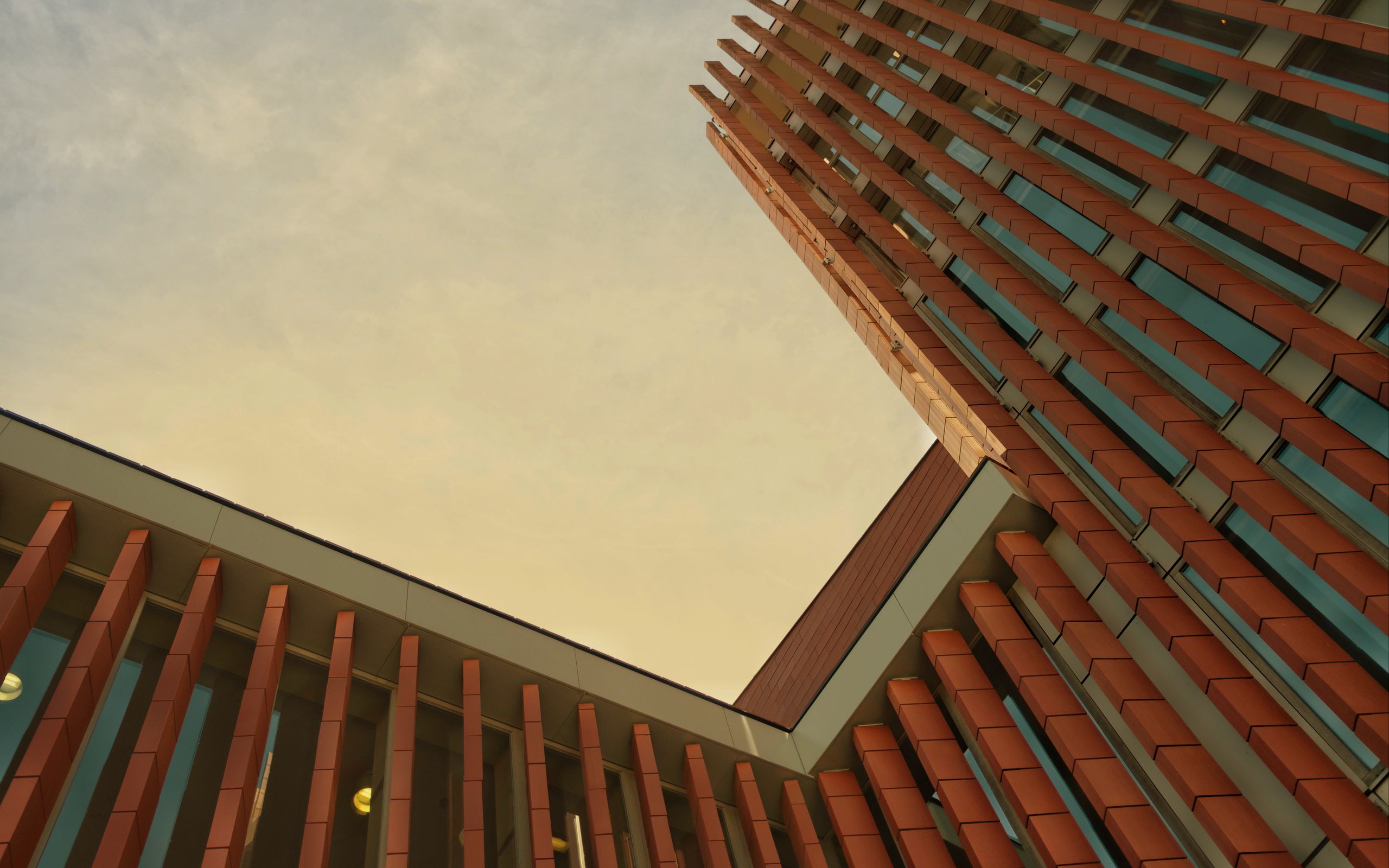 Download wallpaper 2560x1600 building, bottom view, sky, architecture ...