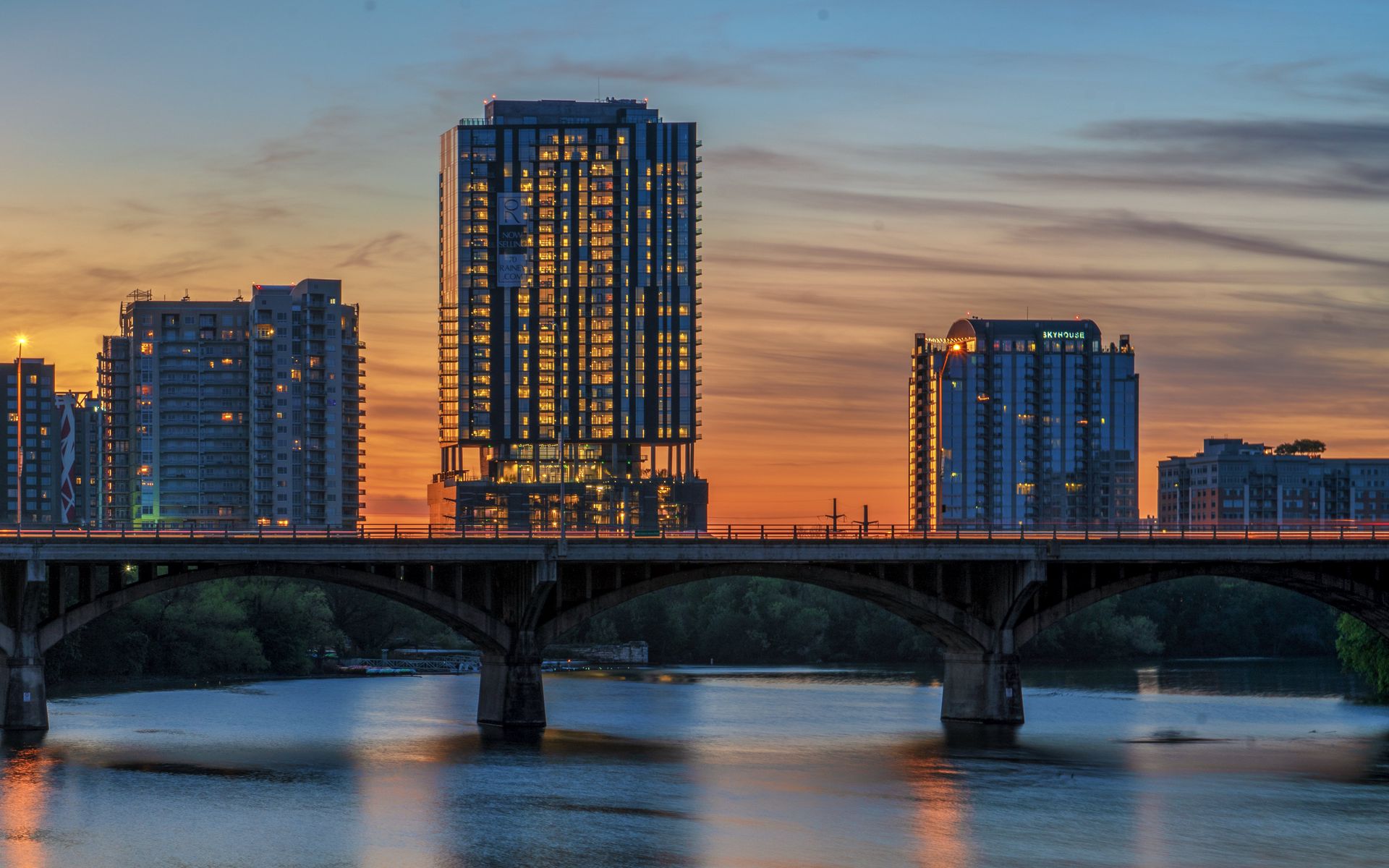 Download wallpaper 1920x1200 building, bridge, architecture, sunset ...