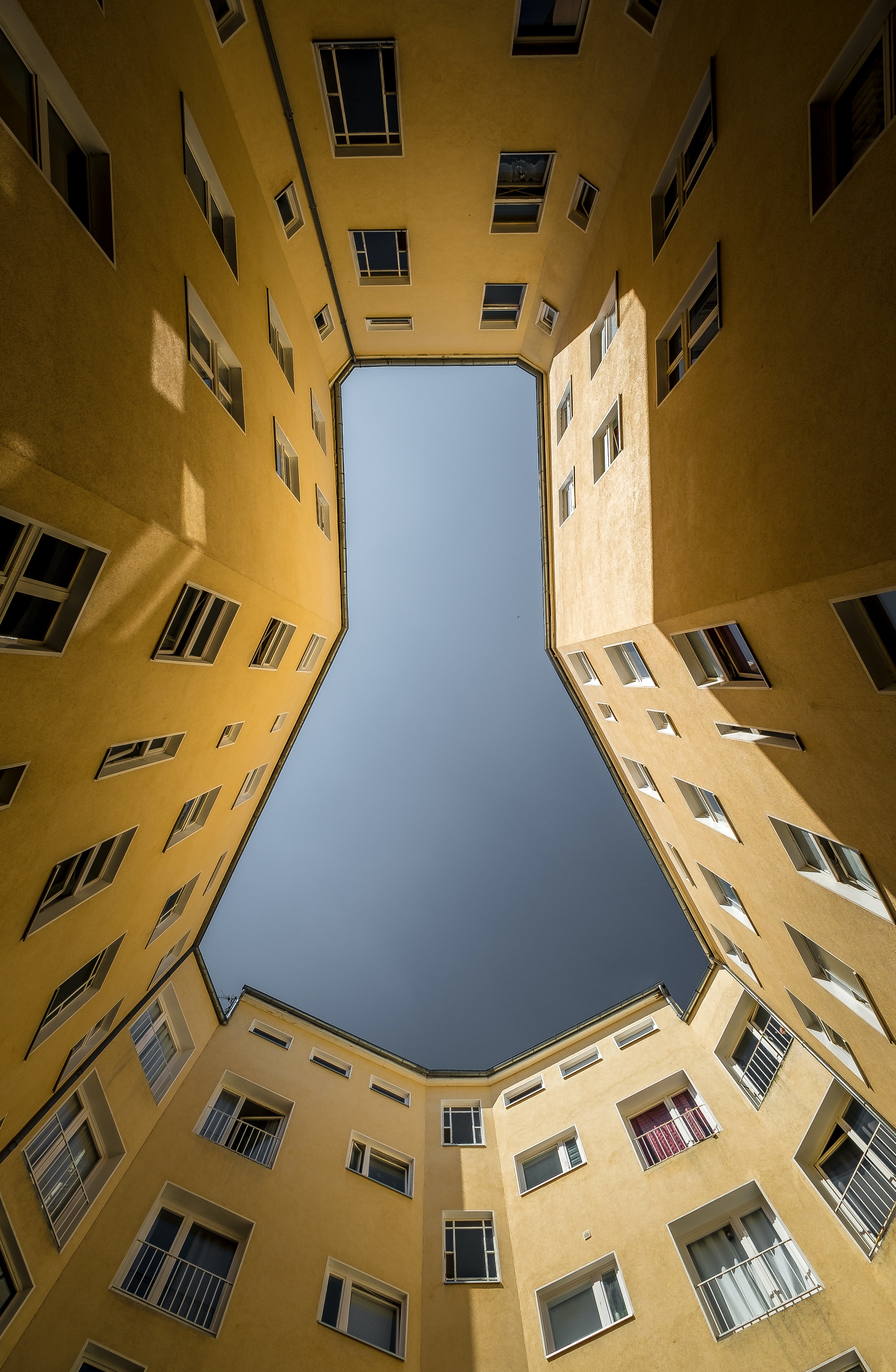 Download wallpaper 3045x4664 building, facade, bottom view ...