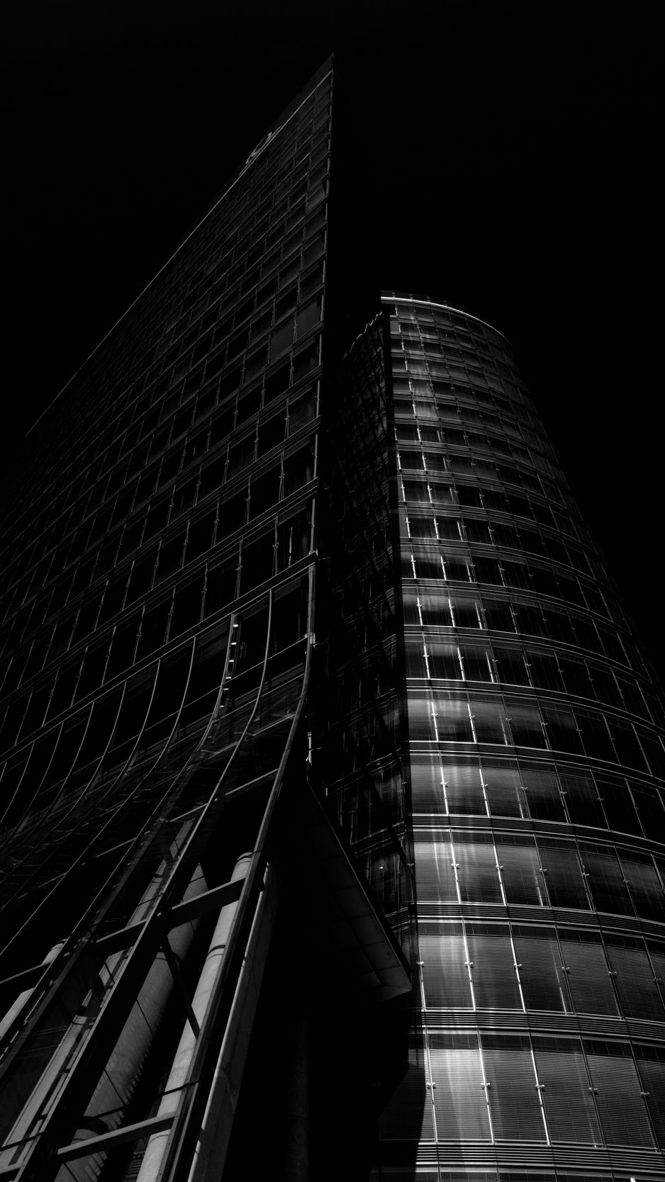 Download wallpaper 938x1668 building, facade, bw, architecture iphone 8 ...