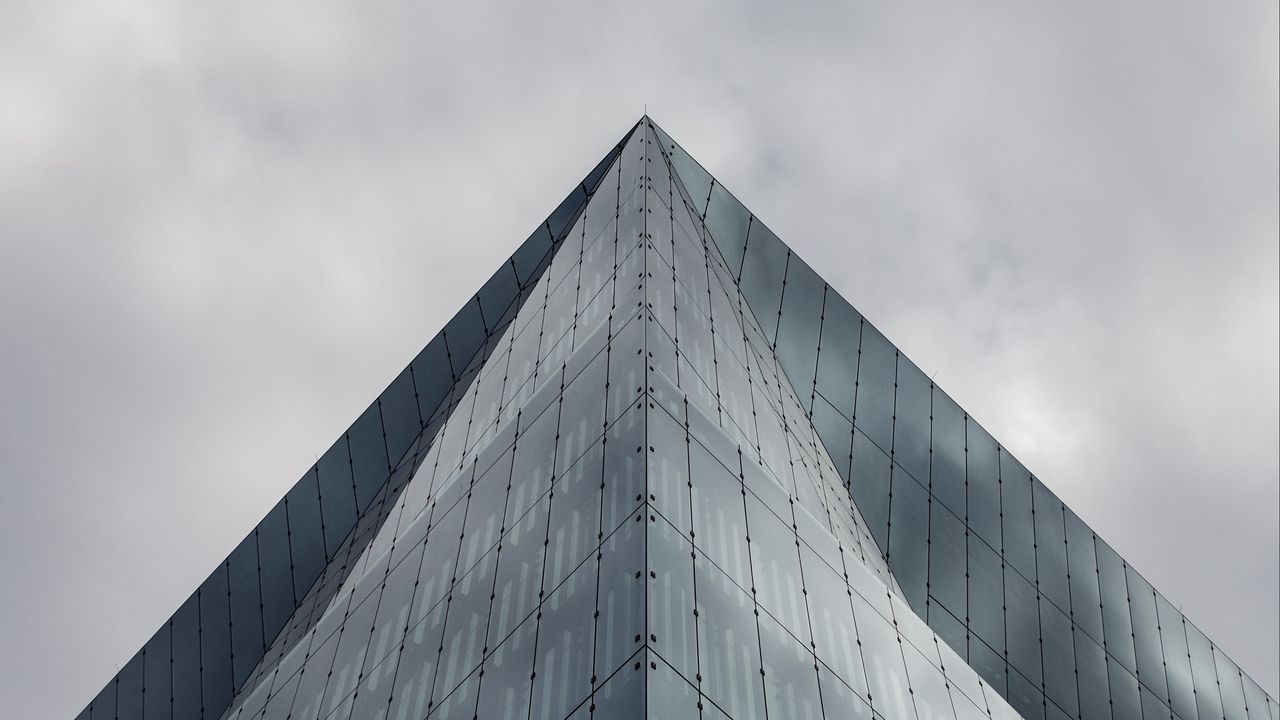Wallpaper building, facade, glass, bottom view, architecture hd ...