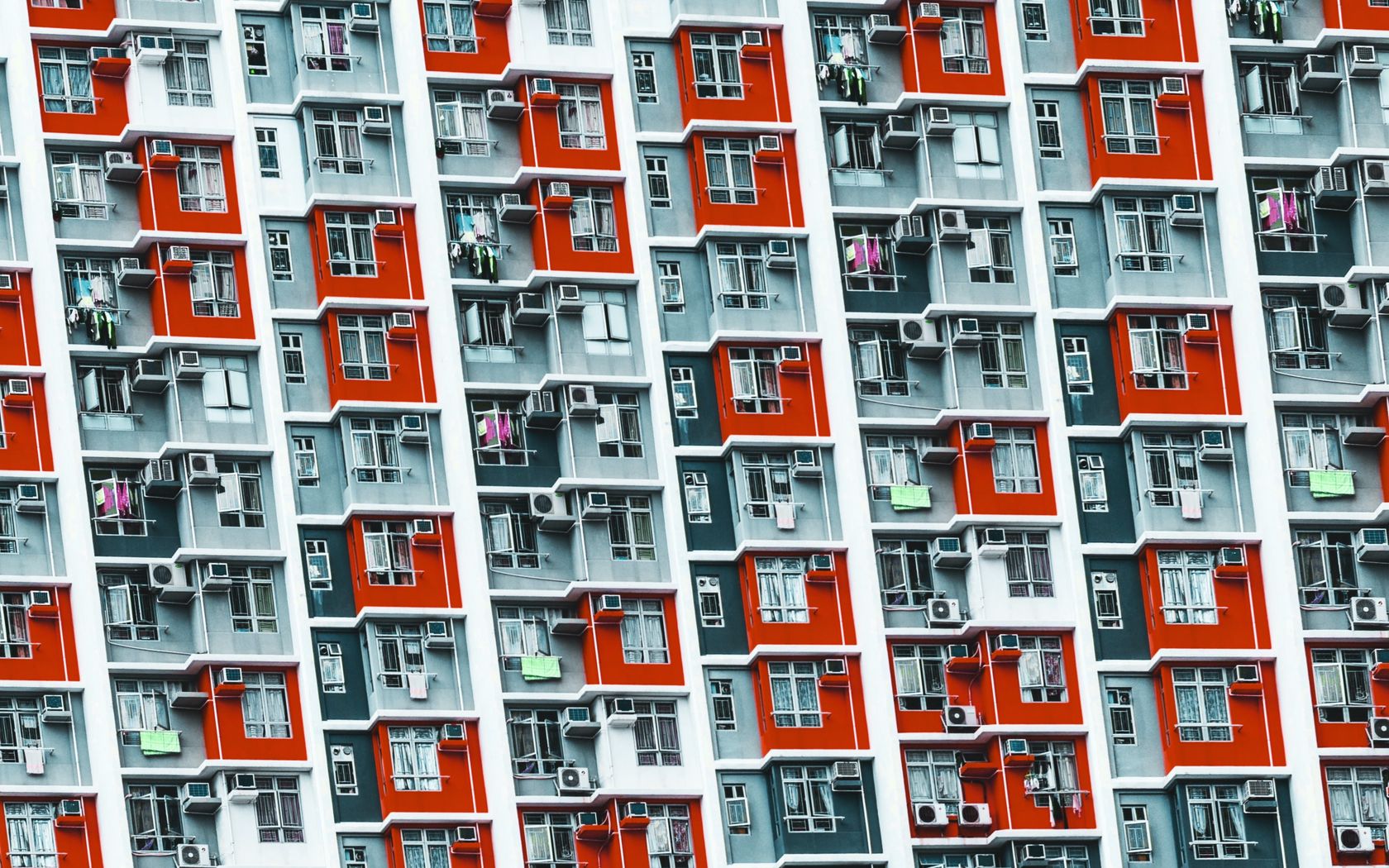 Download wallpaper 1680x1050 building, facade, windows, wall ...
