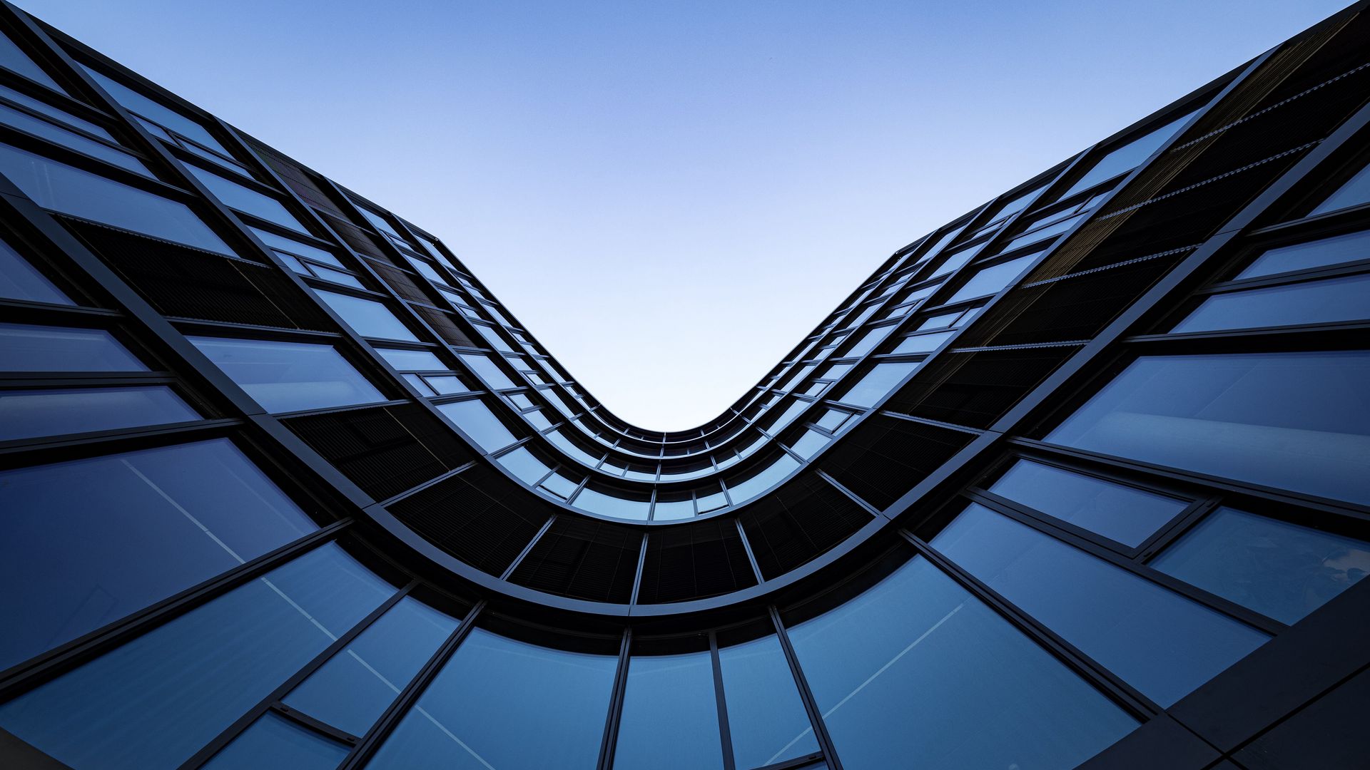Download wallpaper 1920x1080 building, glass, sky, architecture full hd ...