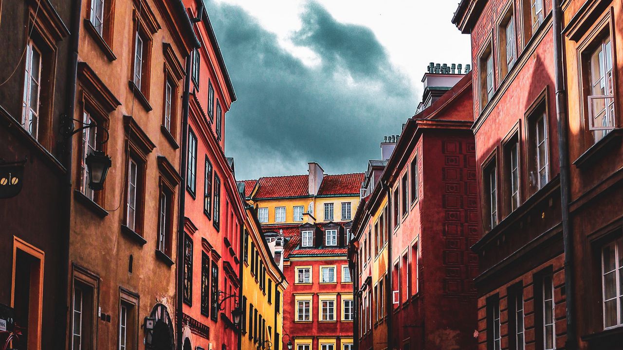 Wallpaper building, road, city, facade hd, picture, image