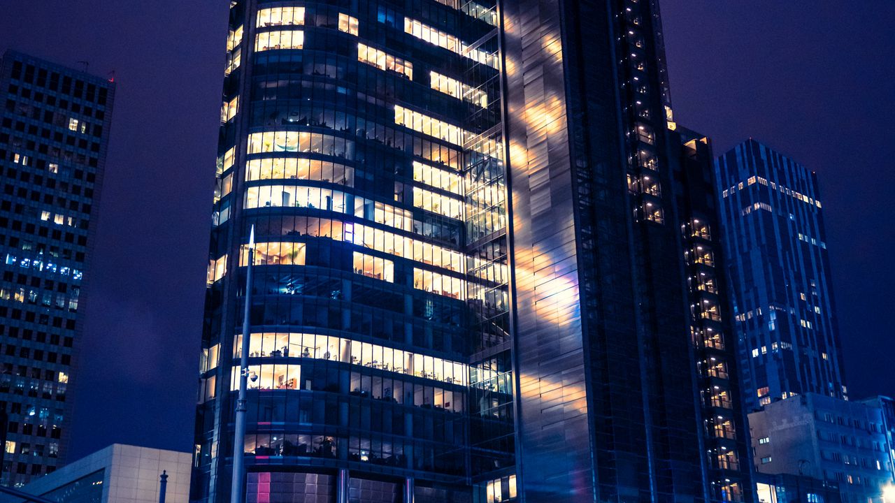 Wallpaper building, tower, architecture, city, night, dark hd, picture ...