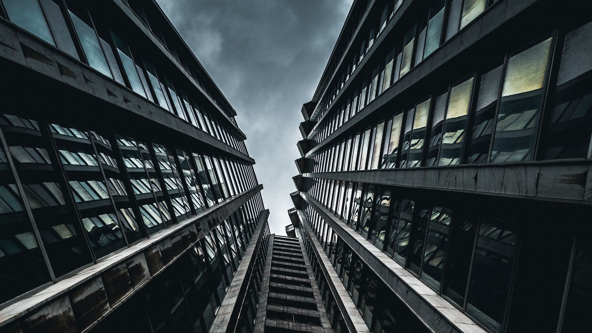 Download wallpaper 1920x1080 building, view from below, architecture ...