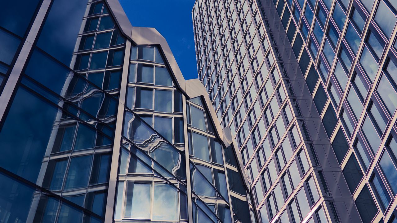 Wallpaper buildings, architecture, glass, reflection hd, picture, image