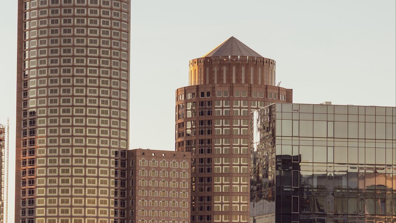 Wallpaper buildings, architecture, glass, brown hd, picture, image