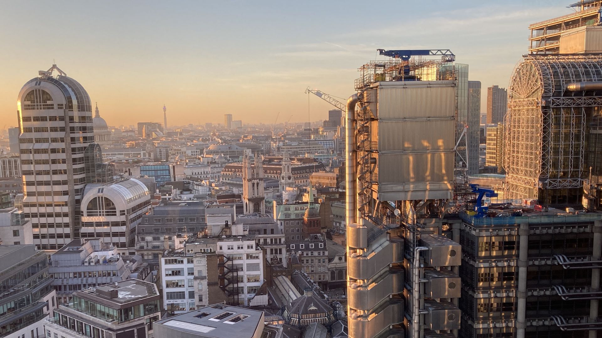 Download wallpaper 1920x1080 buildings, architecture, sunset, city full ...