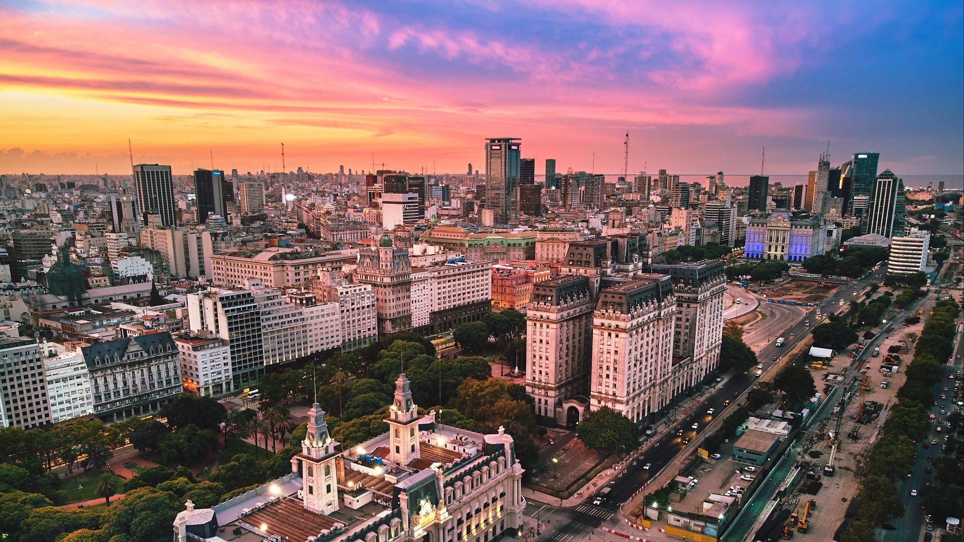 Download wallpaper 1920x1080 buildings, city, architecture, road ...