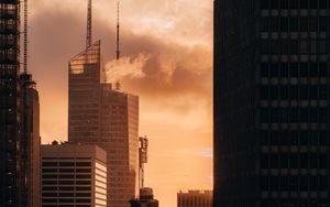 Wallpaper buildings, architecture, sunset, city hd, picture, image