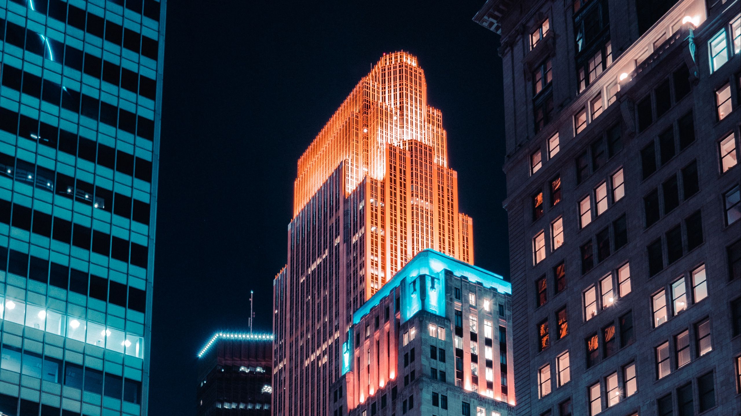Download wallpaper 2560x1440 buildings, city, architecture, night ...
