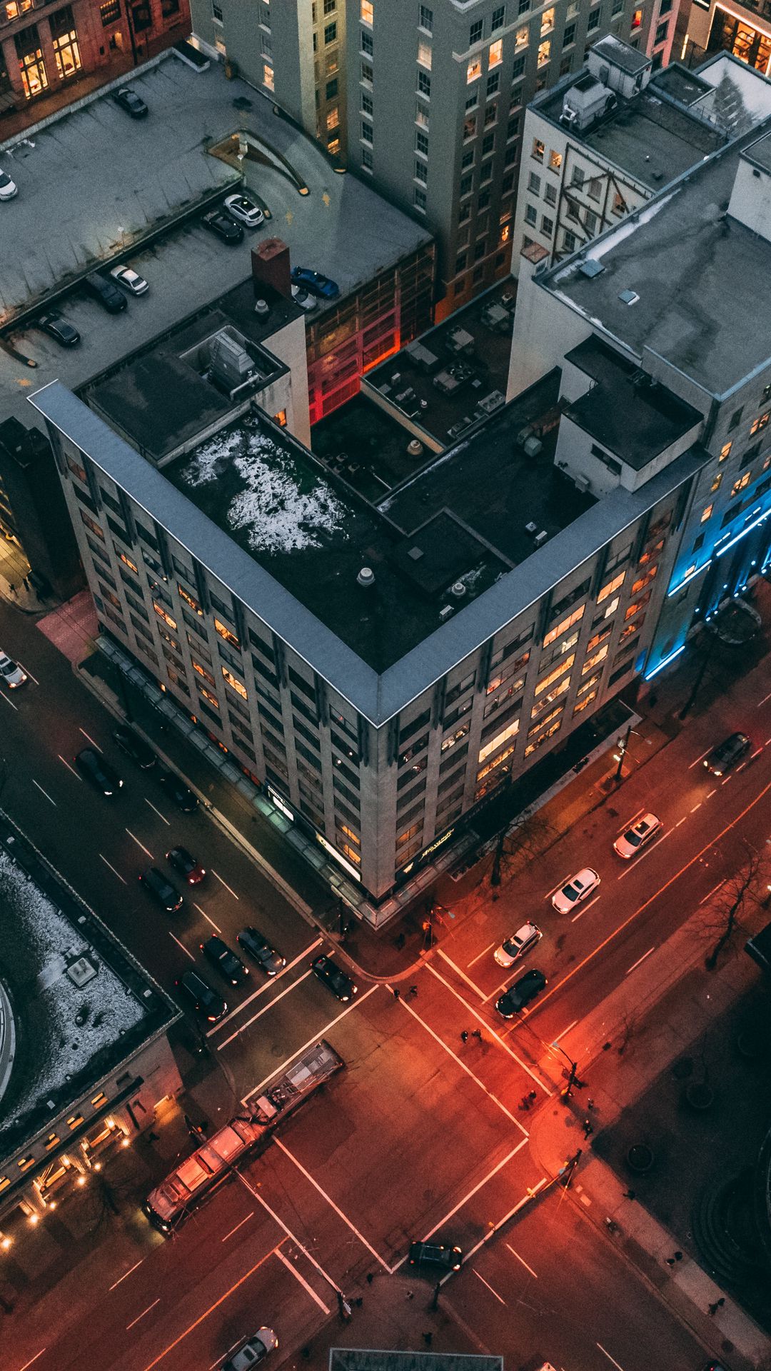 Download wallpaper 1080x1920 buildings, city, building, top view ...