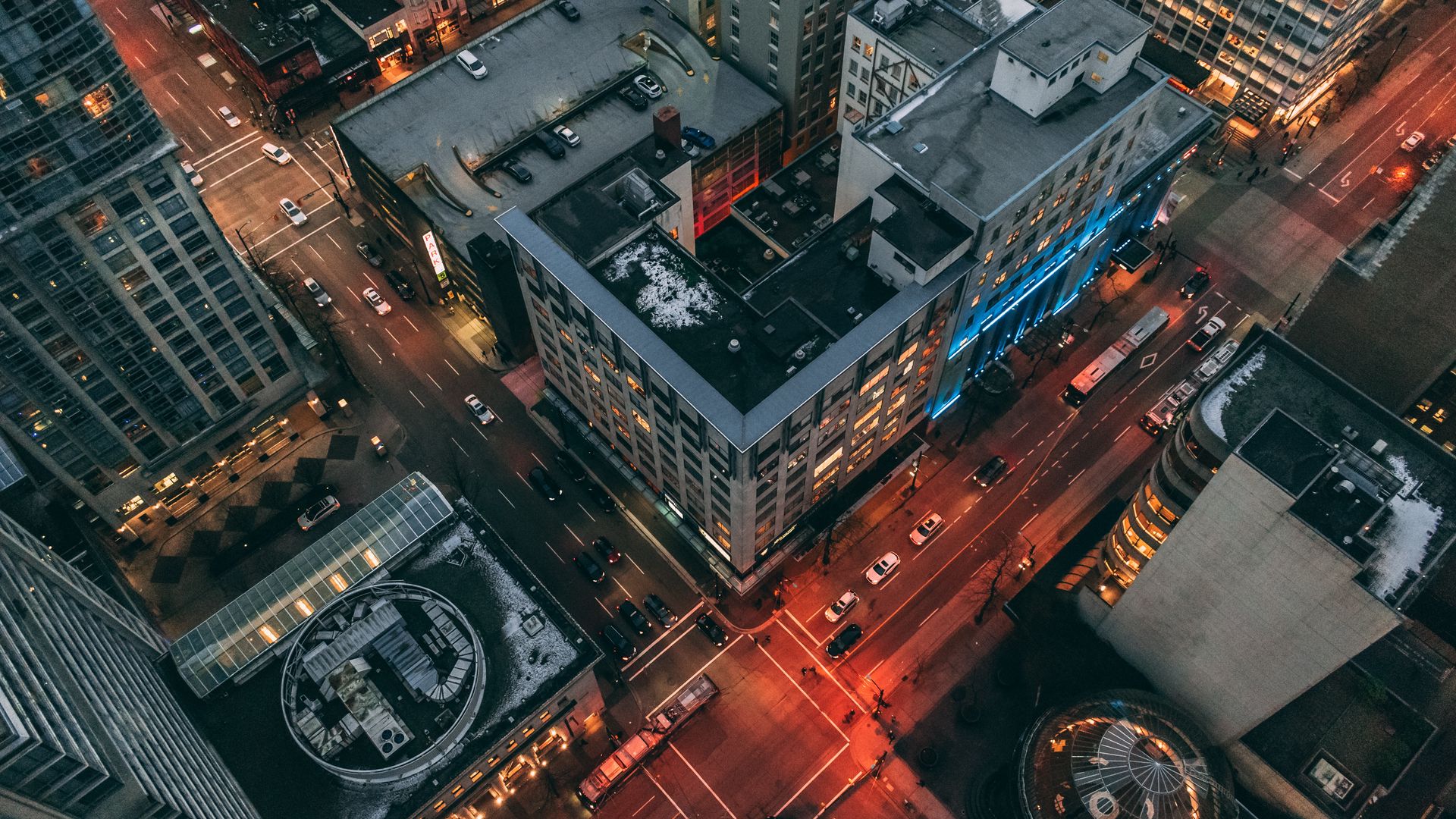 Download wallpaper 1920x1080 buildings, city, building, top view full ...