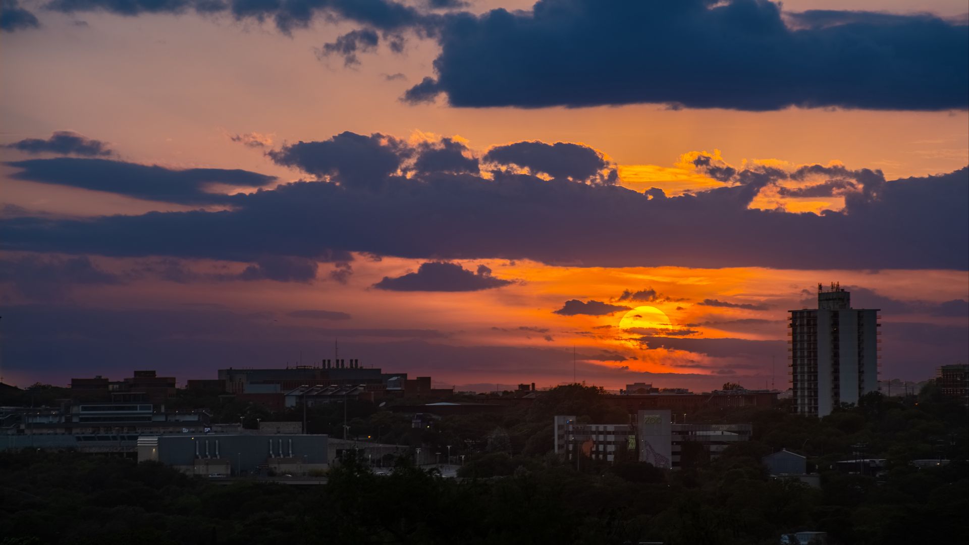 Download wallpaper 1920x1080 buildings, city, dawn full hd, hdtv, fhd ...