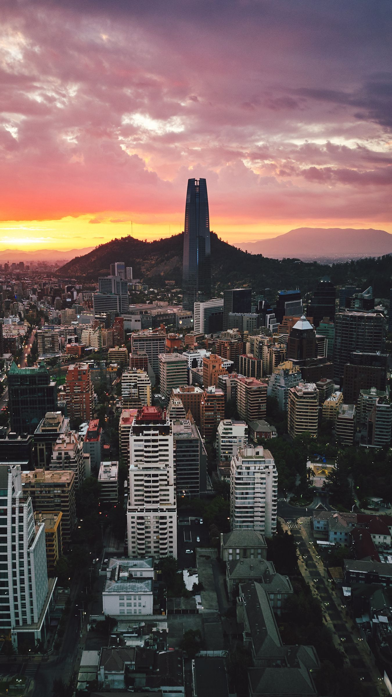 Download wallpaper 1350x2400 buildings, city, skyscraper, sunset iphone ...